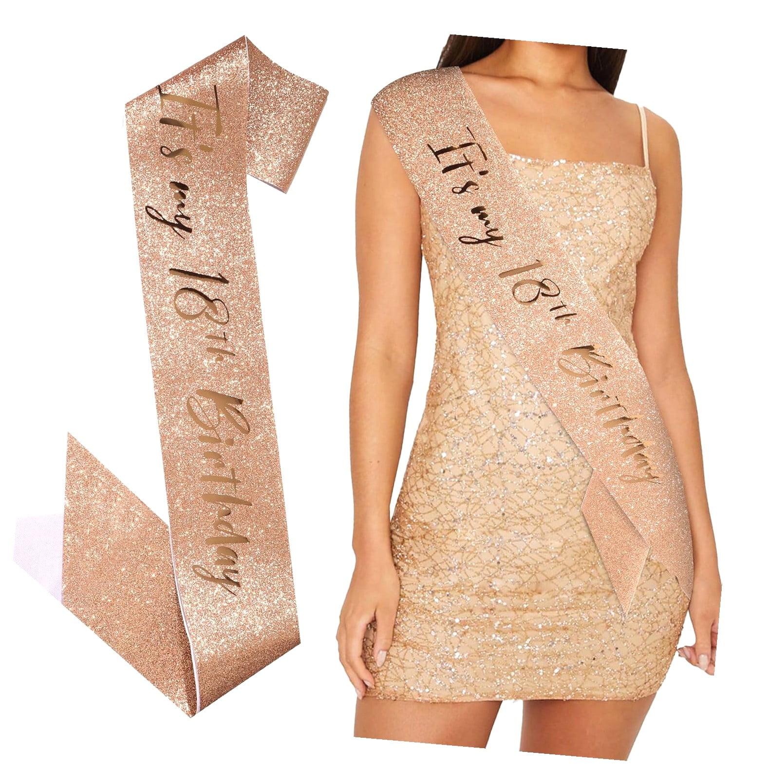 GZHJMY Rose 18th Birthday Sash for Girls' Formal Event Decorations ...