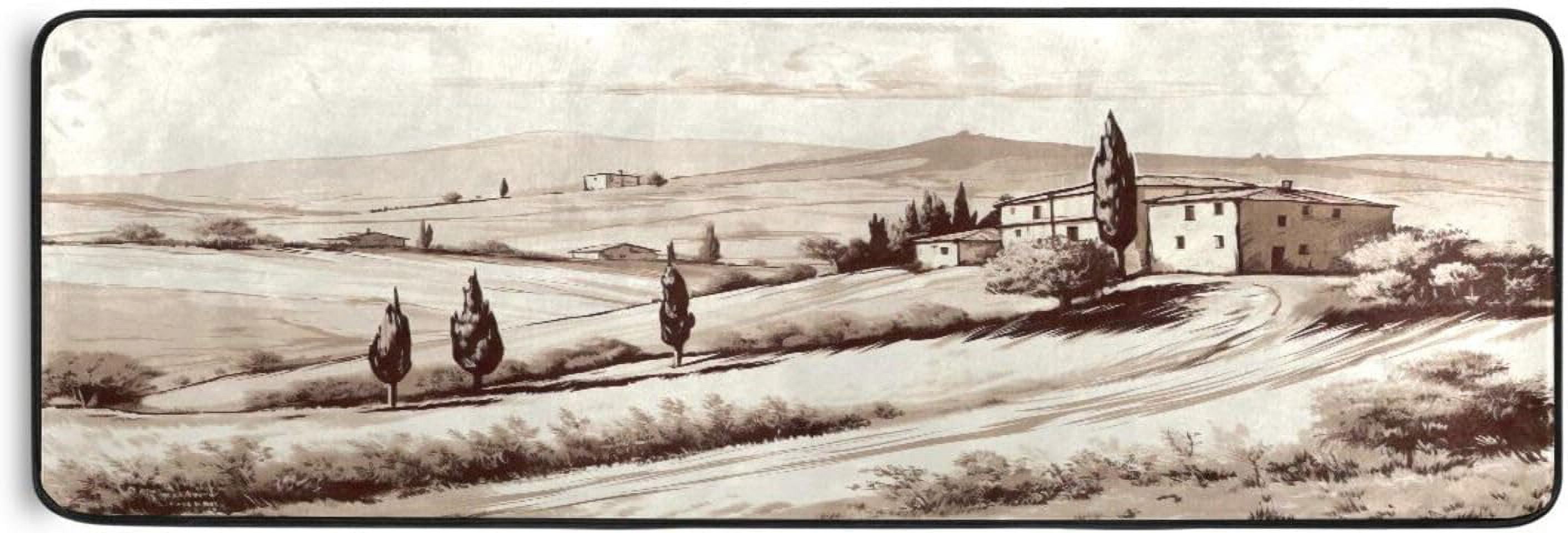 GZHJMY Rustic Italian Drawing Area Rug - 2' x 6' Washable Runner Rugs ...