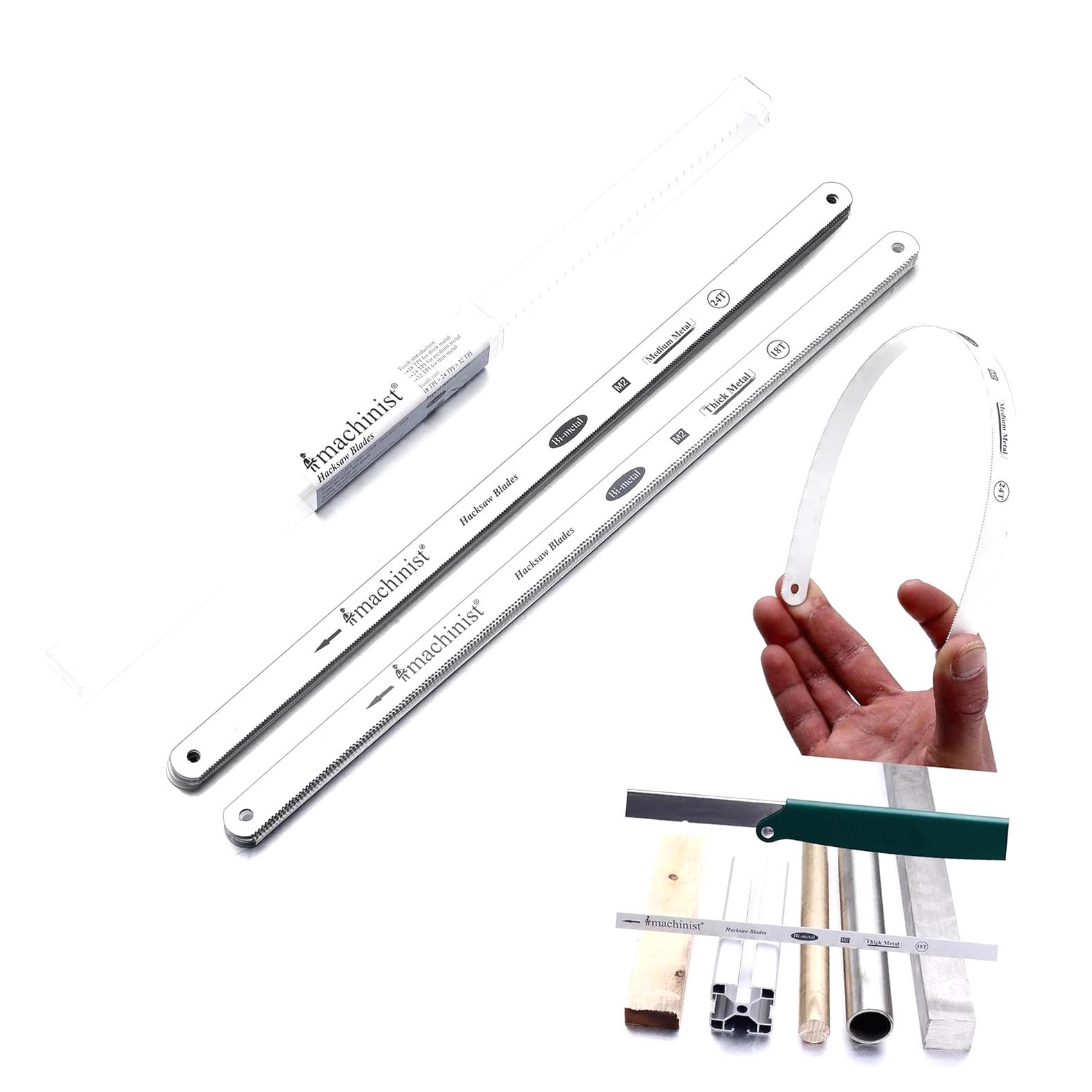 GZHJMY S101218x5-S101224x5 10" Hacksaw Blades, 18 TPI 5 Pieces + 24 TPI ...