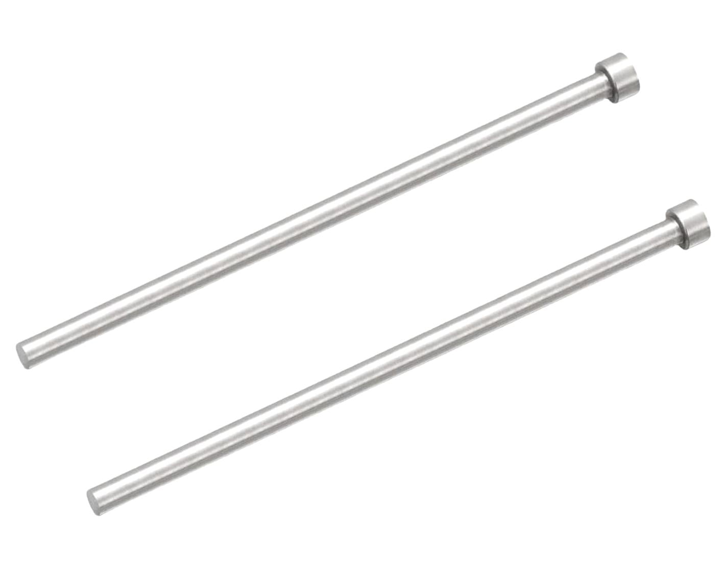GZHJMY SKD61 Straight Ejector , 1/4" Diameter Round Tip 304.8mm (12") Length Silver Gray 2 ...