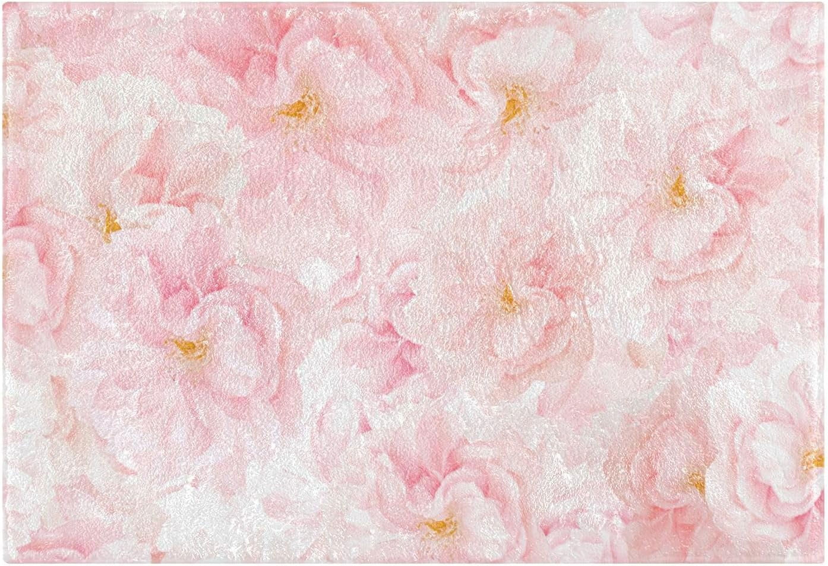 GZHJMY Sakura Pink Cherry Blossom Bath Mat for Bathroom Rugs Rectangle ...