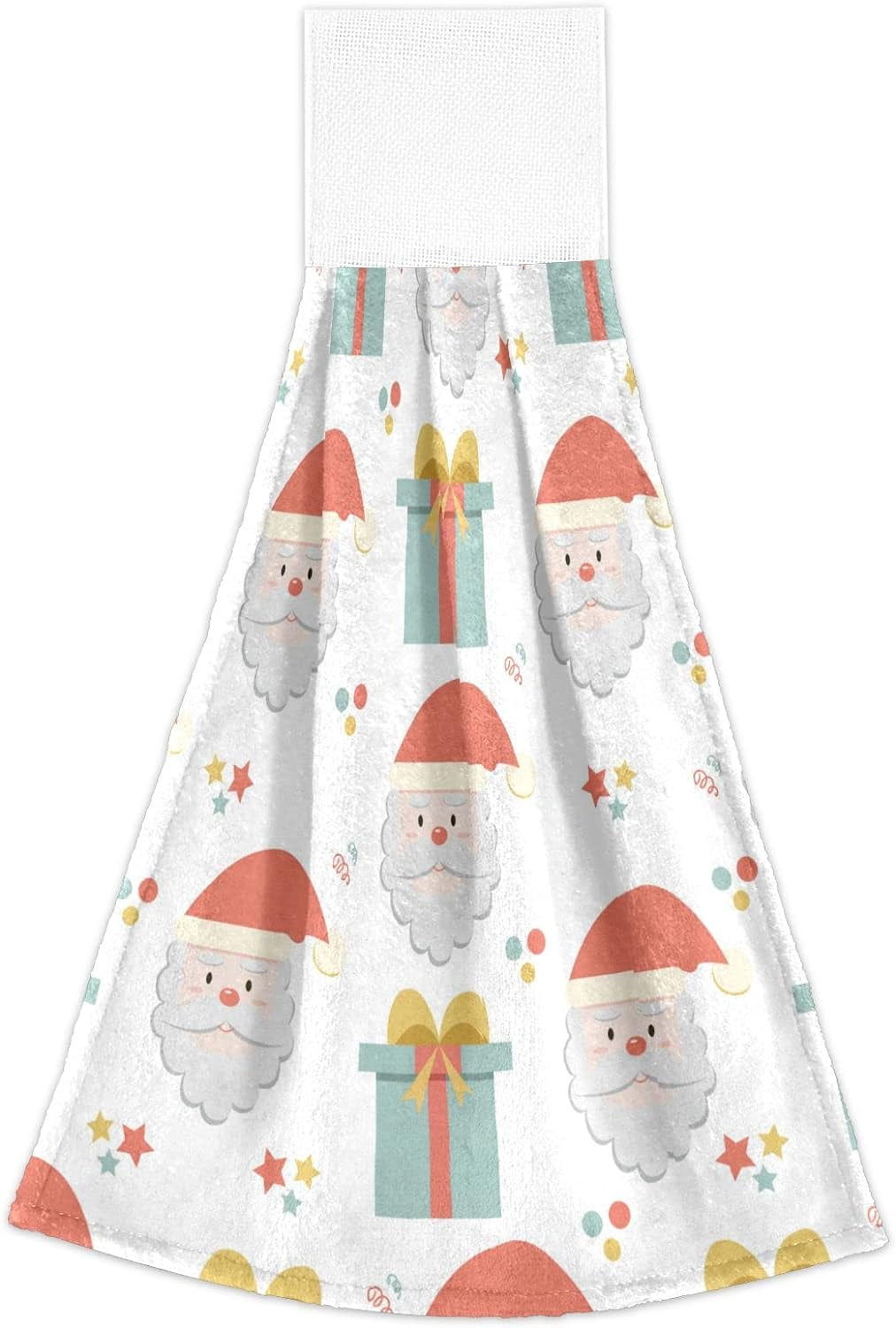 GZHJMY Santa Claus Gift Boxes Kitchen Towels Set of 2, Hanging Hand ...