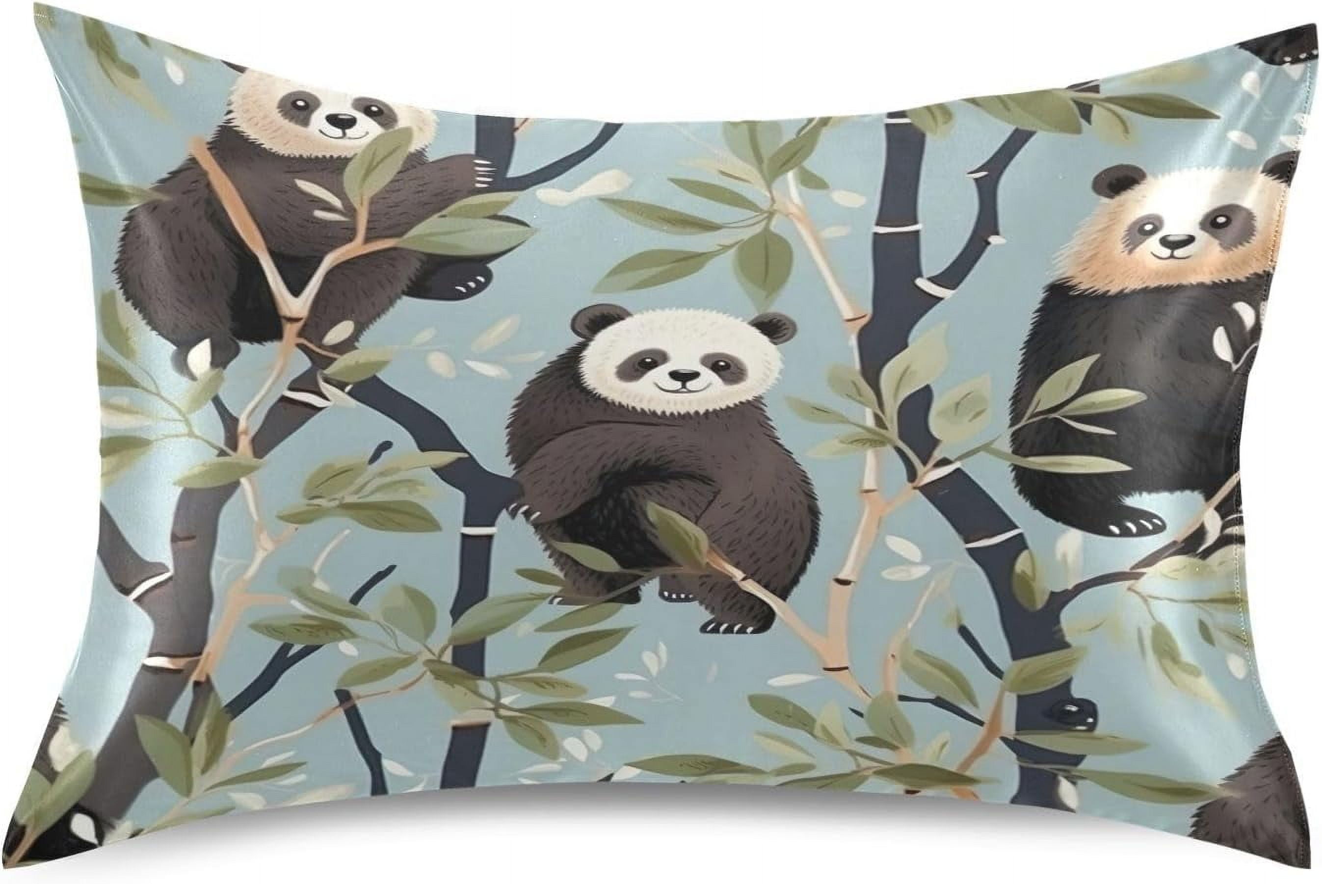GZHJMY Satin Pillowcase for Hair and Skin, Sloth Leaves Cooling Pillow ...