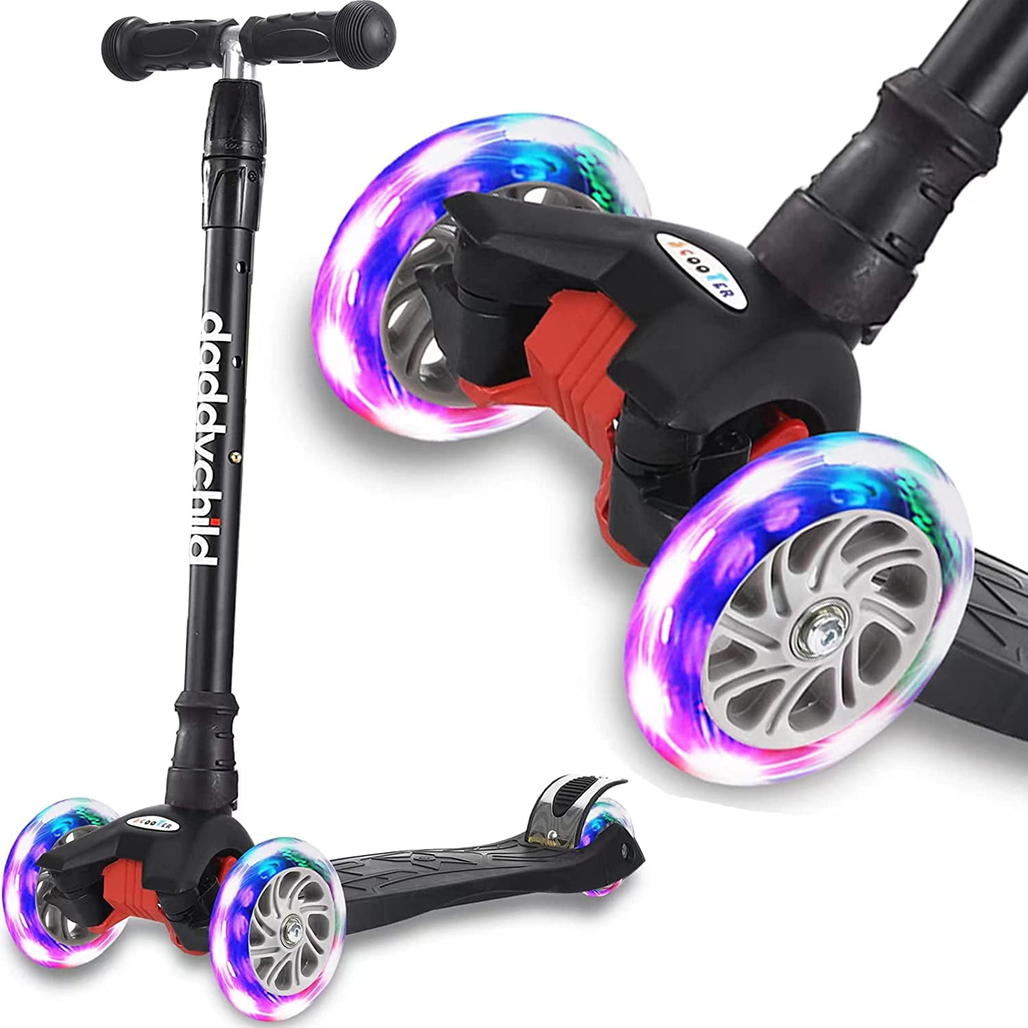 GZHJMY Scooters for Kids 3 Wheel Kick Scooter for Toddlers Girls & Boys ...