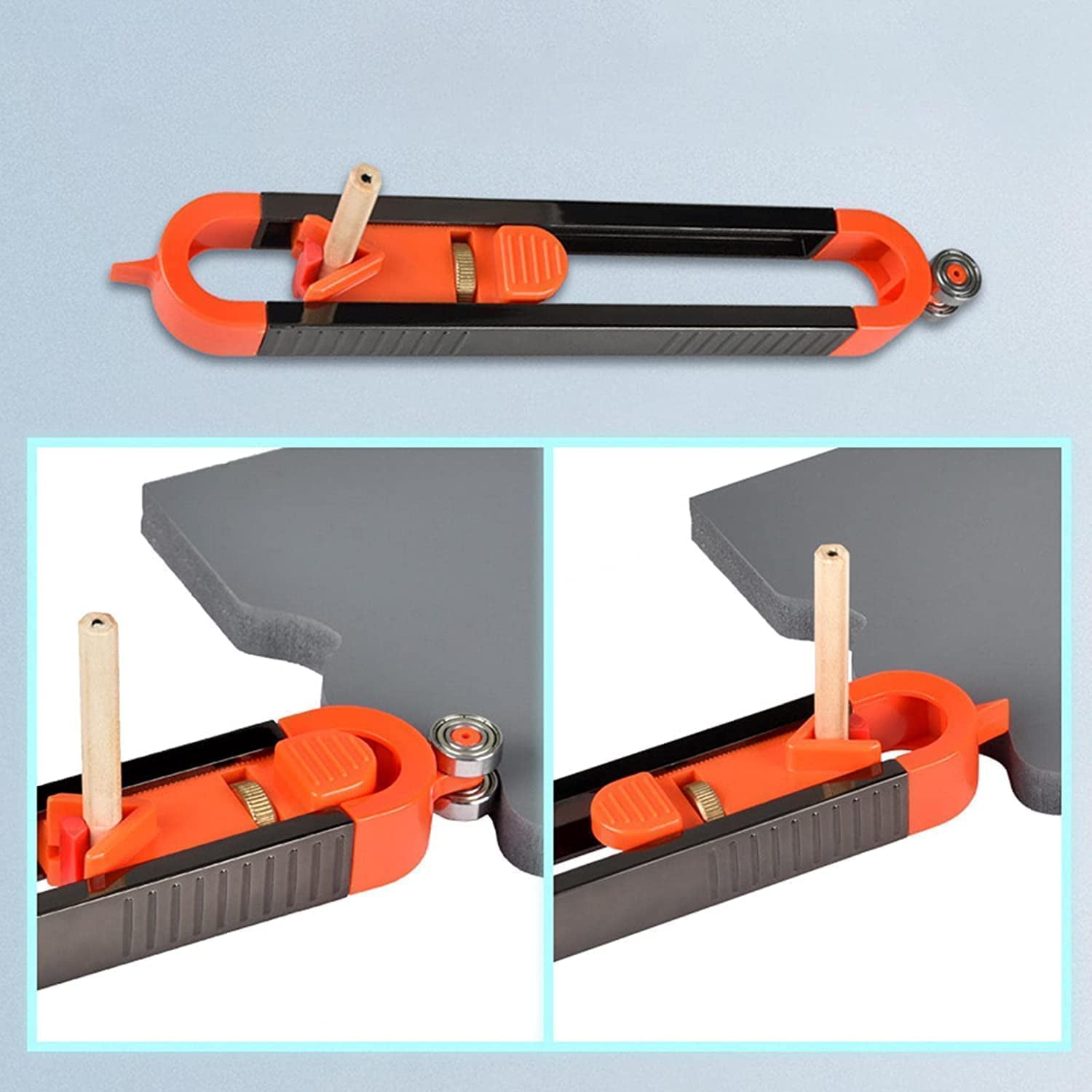 GZHJMY Scribe Tool with Lock for Pencil - Woodworking Edge Corner ...
