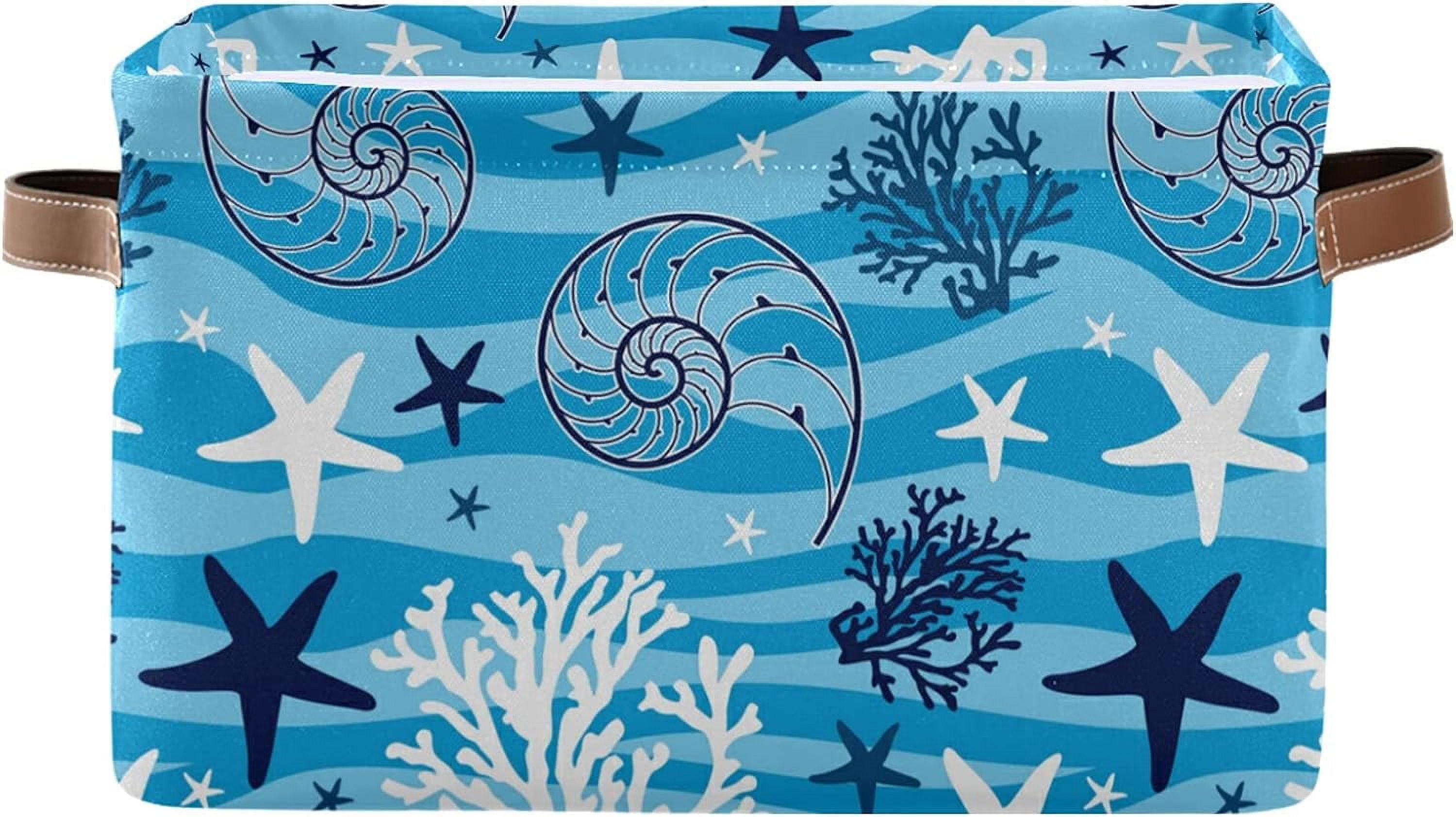 GZHJMY Sea Shells And Starfish Marine Storage Bins Collapsible with ...