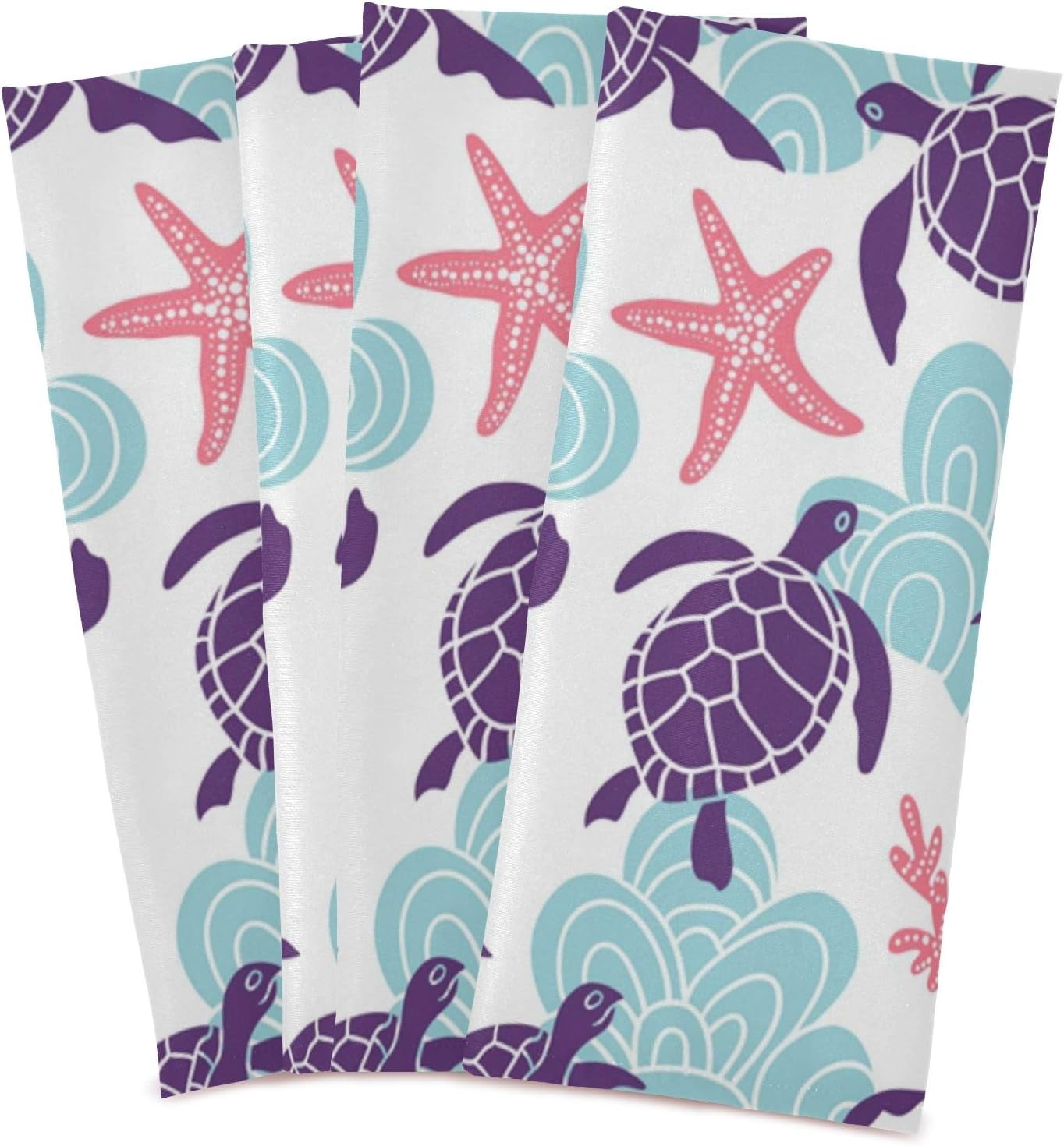 GZHJMY Sea Turtle Kitchen Dish Towel Set of 4, Super Absorbent Soft ...