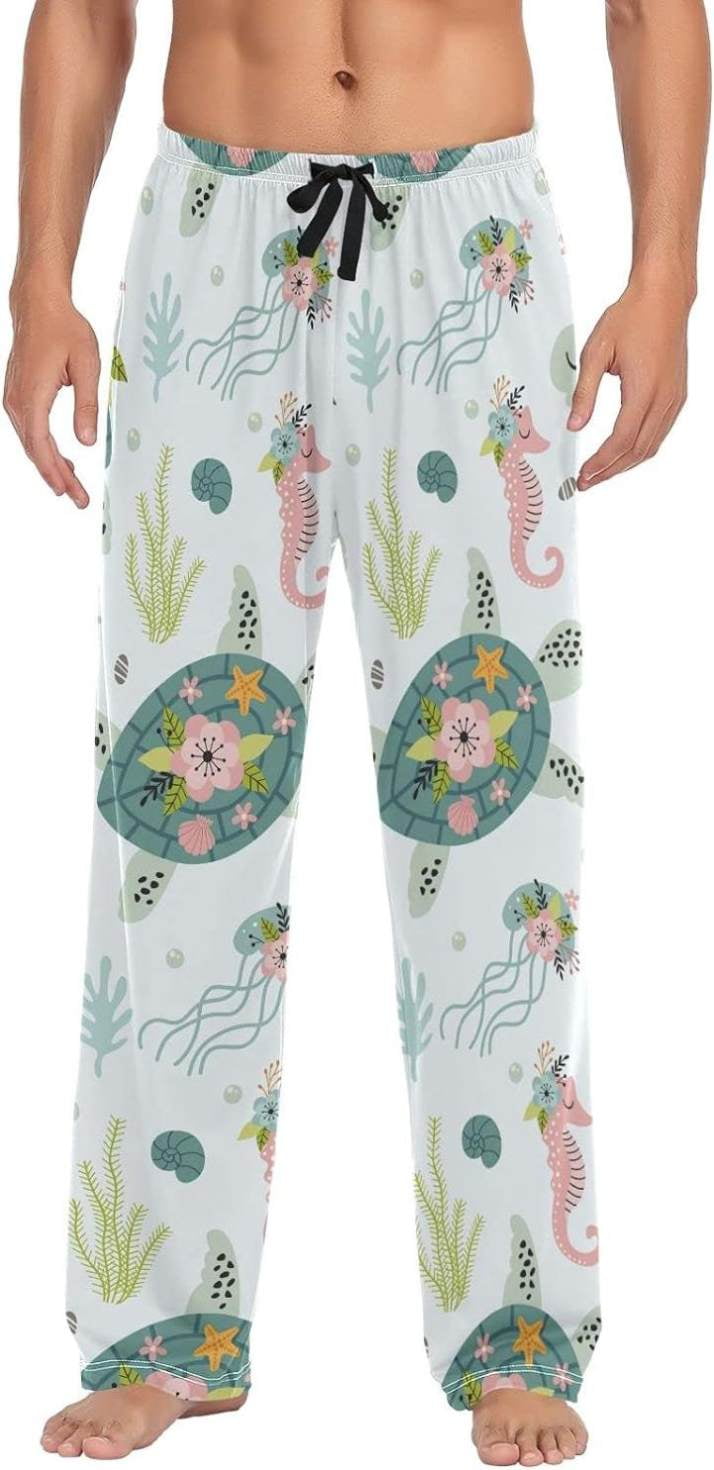 GZHJMY Sea Turtle Pajama Pants for Men, Lounge Pants Lightweight Men ...