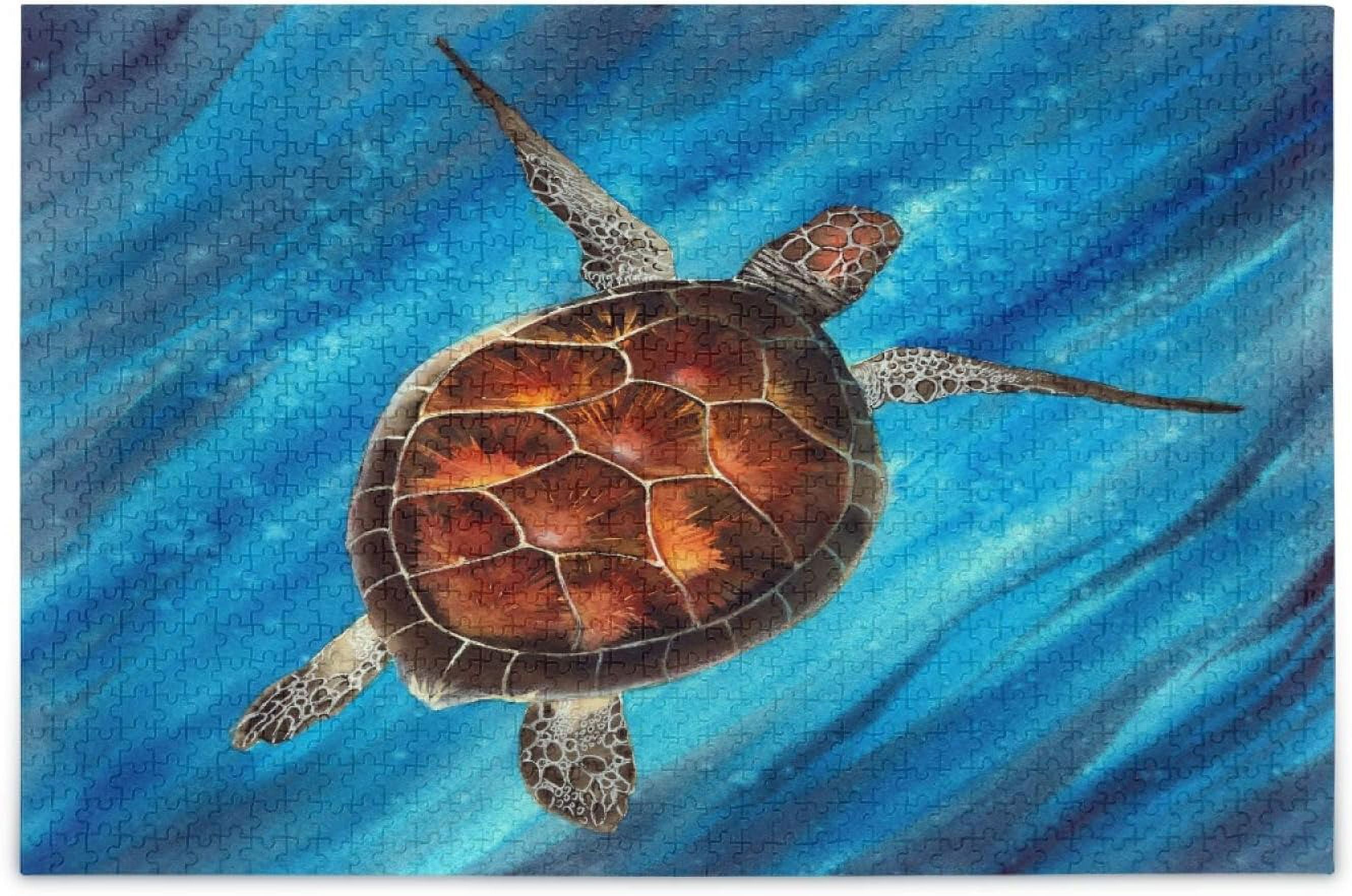 GZHJMY Sea Turtle Swim in The Puzzle for Adults 1000 Piece Puzzles Game ...