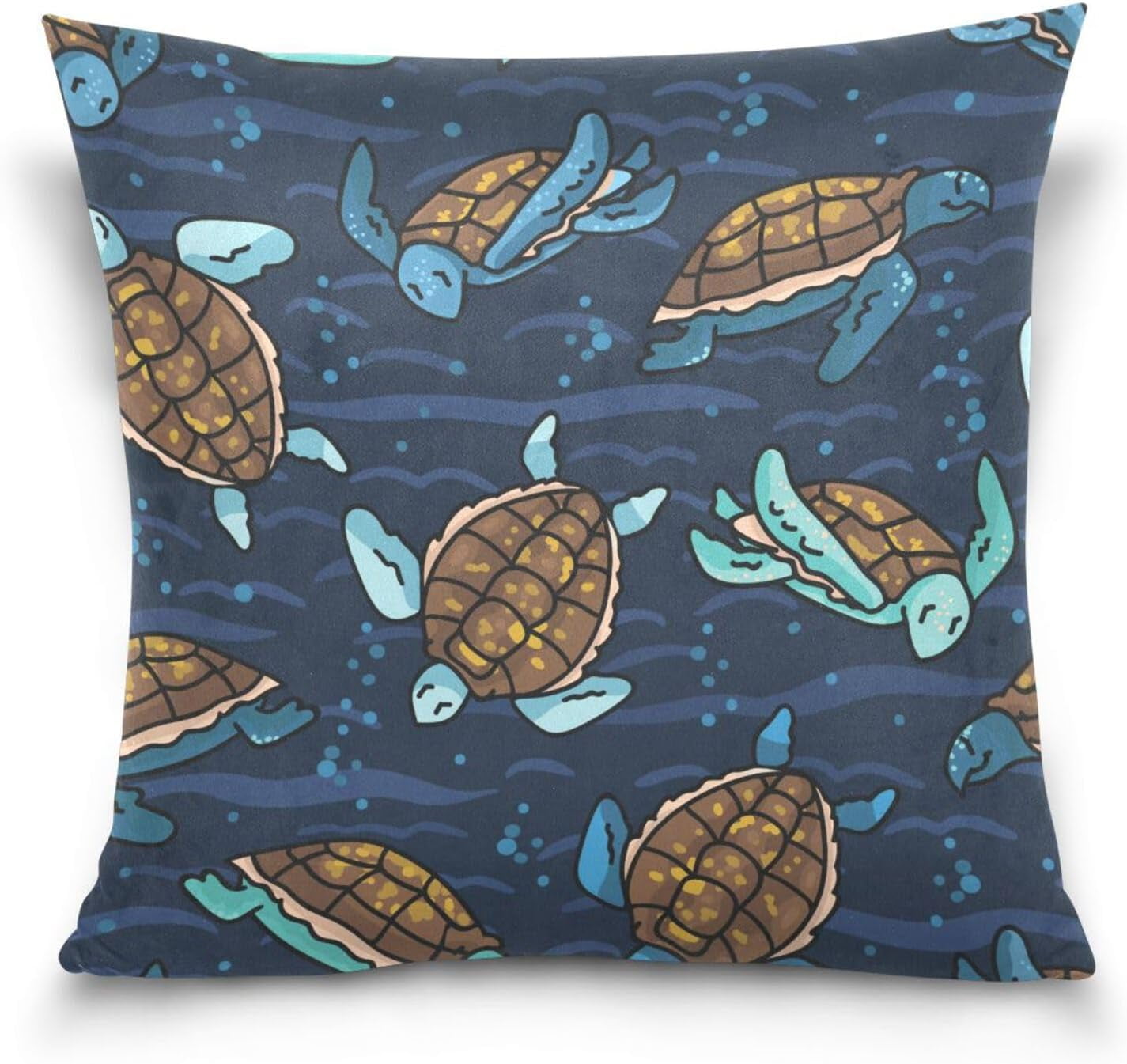 GZHJMY Sea Turtles Pillow Cover 20 x 20 Inch, Soft Decorative Cushion ...