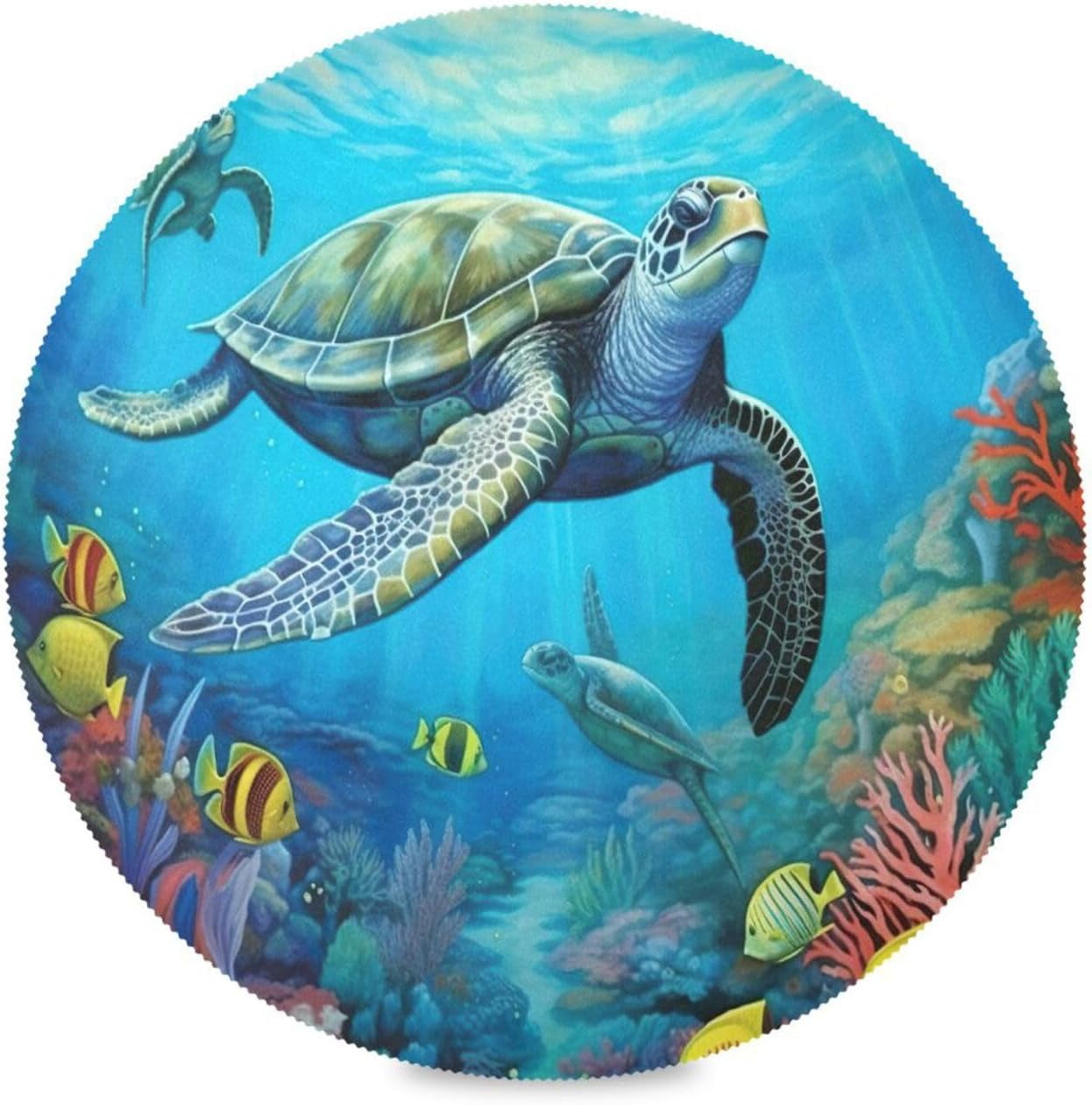 GZHJMY Sea Turtles Round Placemats 15.4in, Washable Heat Resistant ...