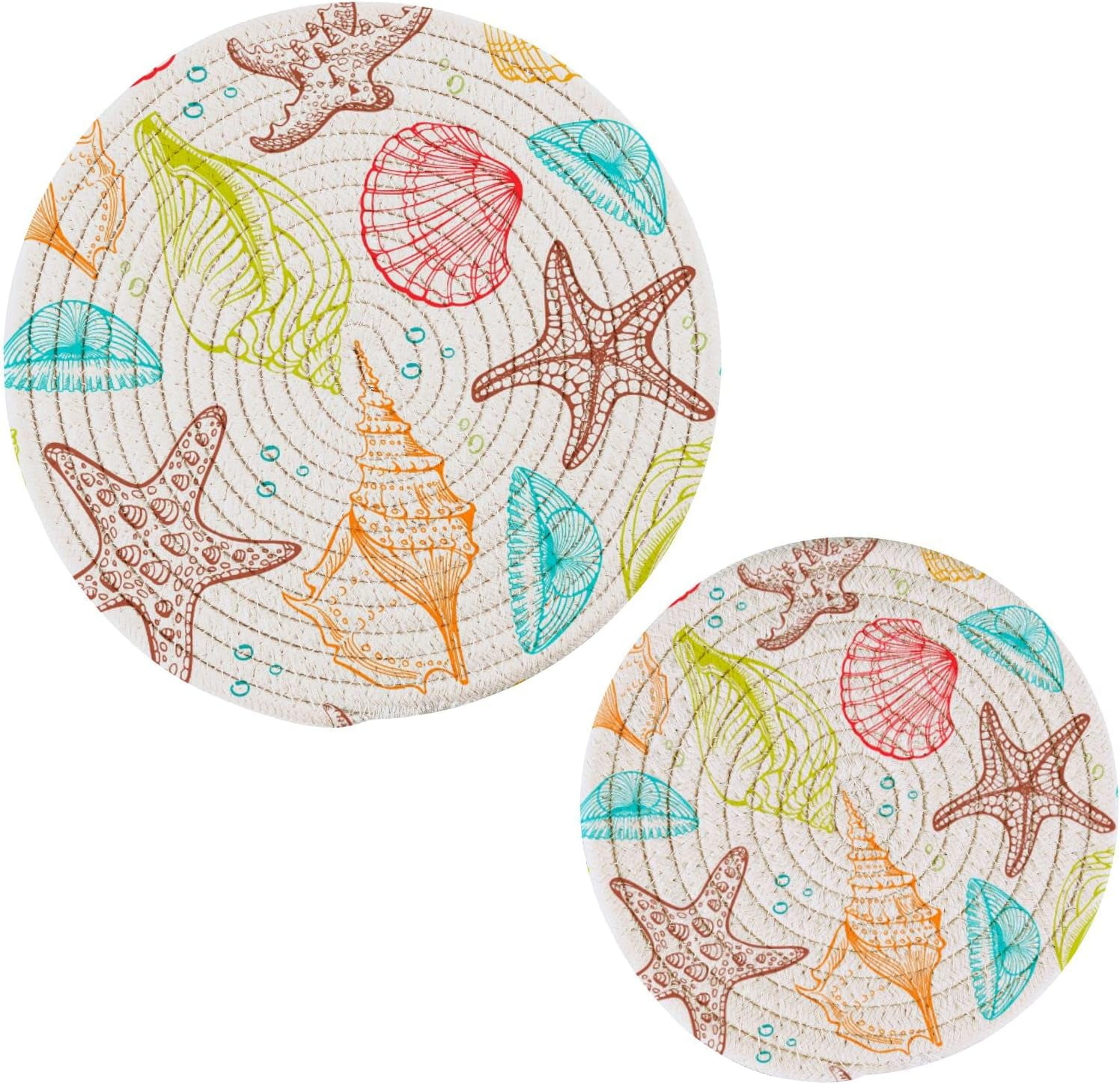 GZHJMY Seashell Starfish Jellyfish Ocean Bubble Marine Sea Life Pattern ...