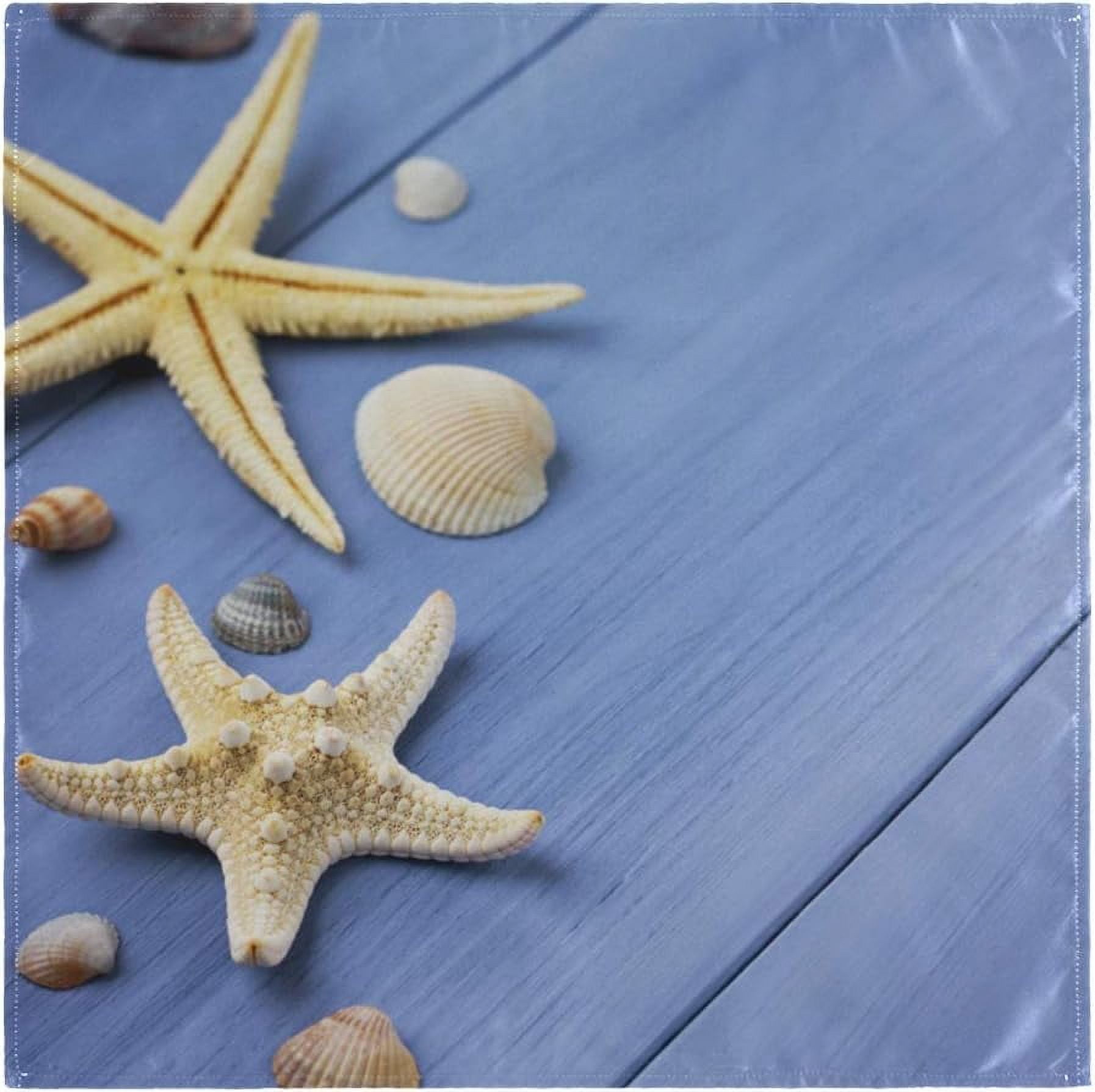 GZHJMY Seastar Wooden Cloth Dinner Napkins Everyday Use 20" × 20" Home ...