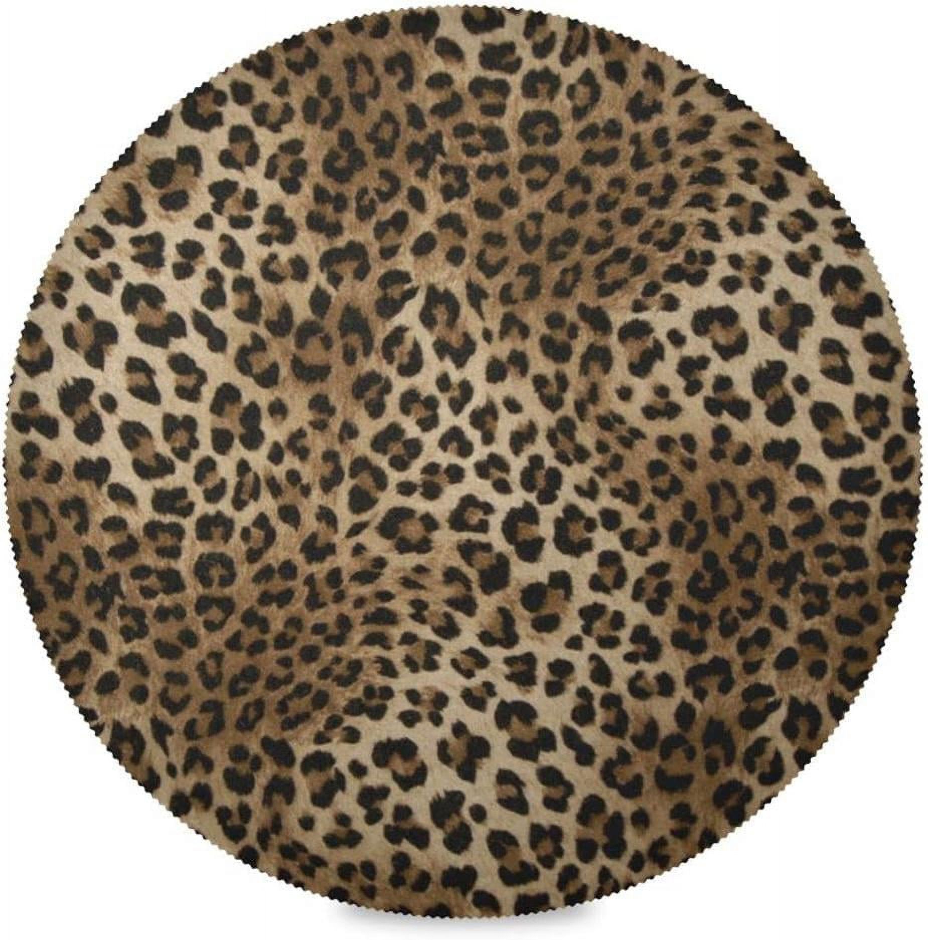 GZHJMY Sexy Leopard Round Placemats Set of 1, Non-Slip Heat Resistant ...