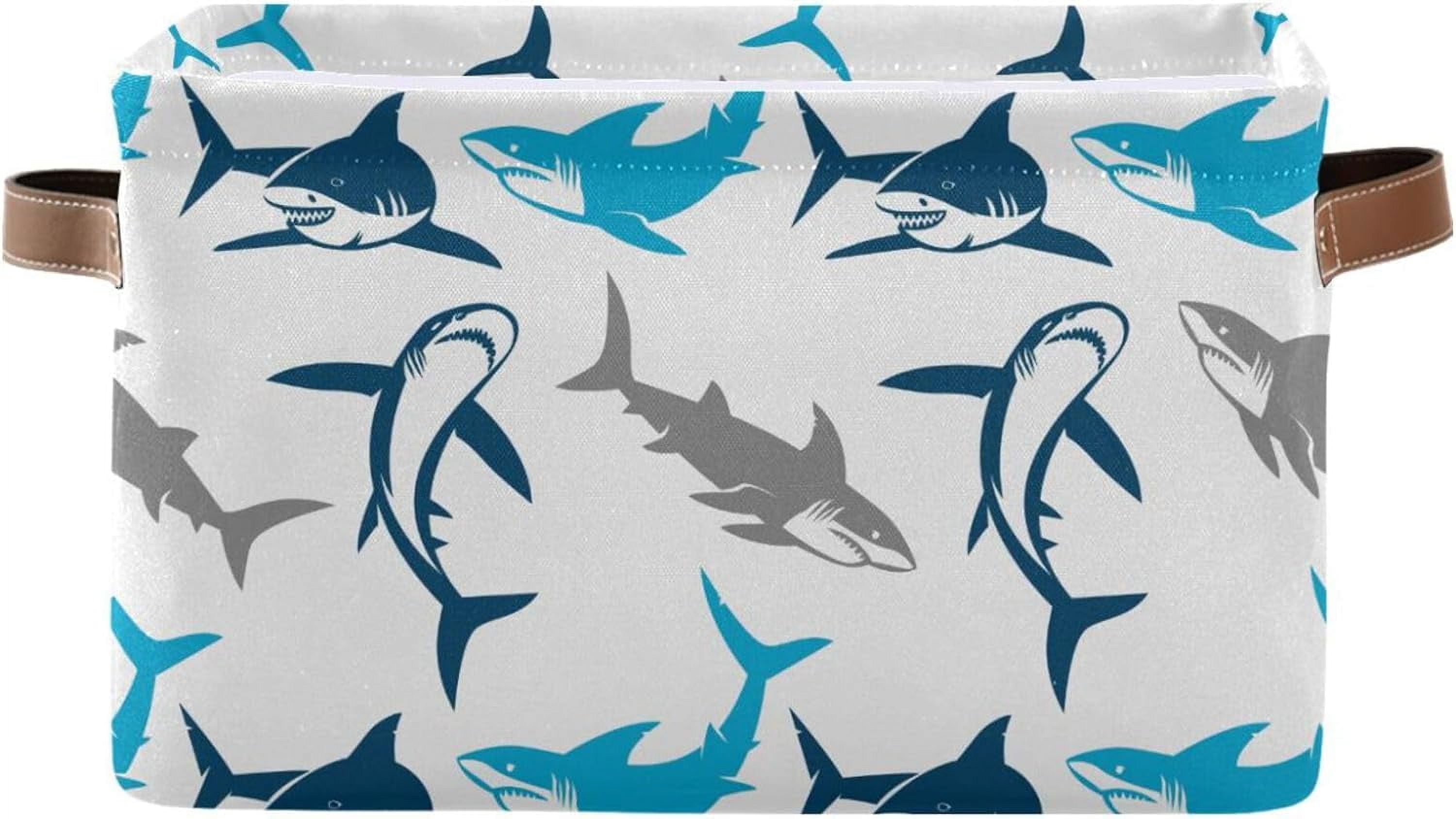 GZHJMY Shark Storage Basket, Durable Canvas With Handles Large ...
