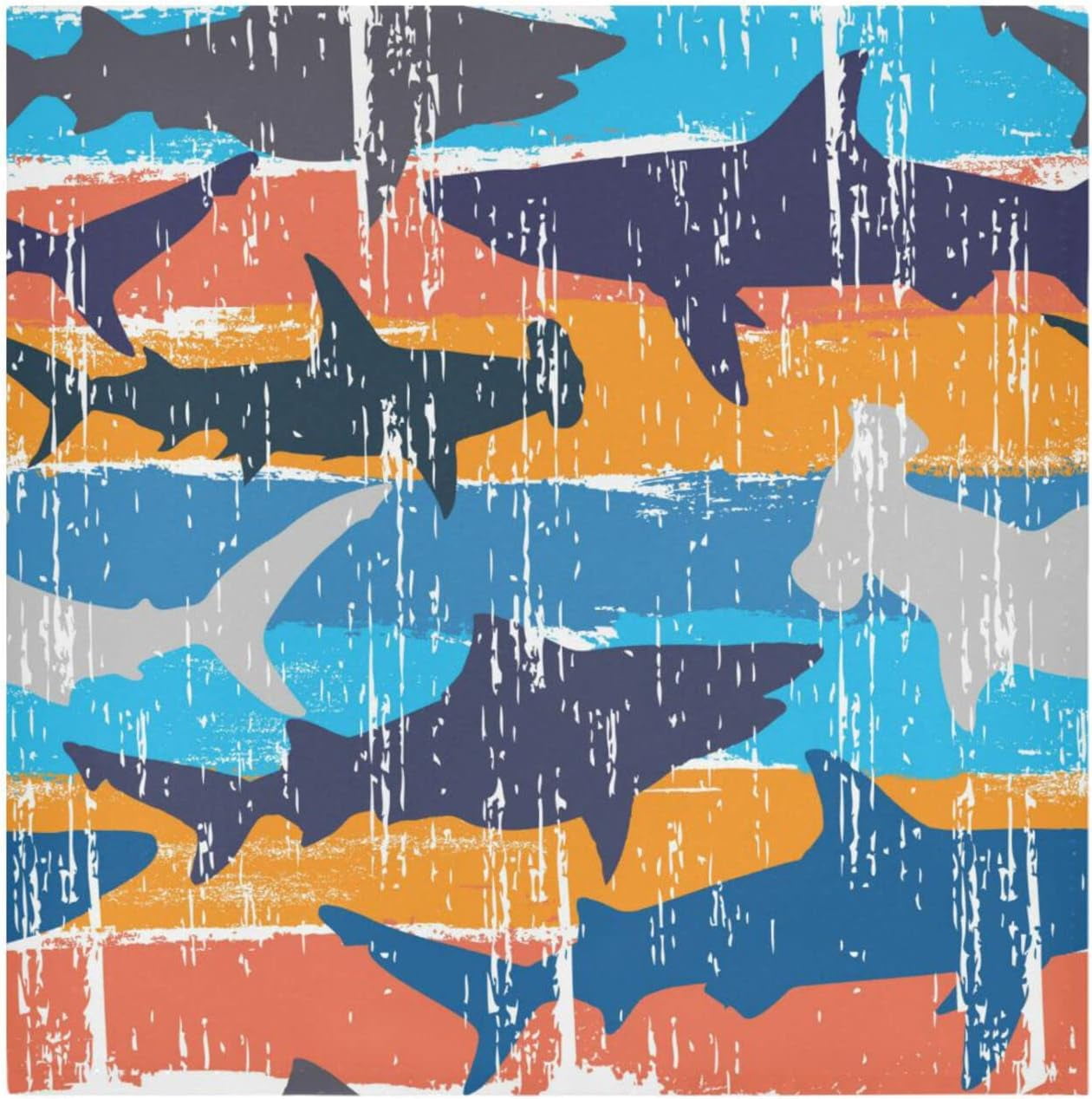 GZHJMY Sharks Cloth Napkins Set of 4 Pack, Washable Soft Table Dinner ...