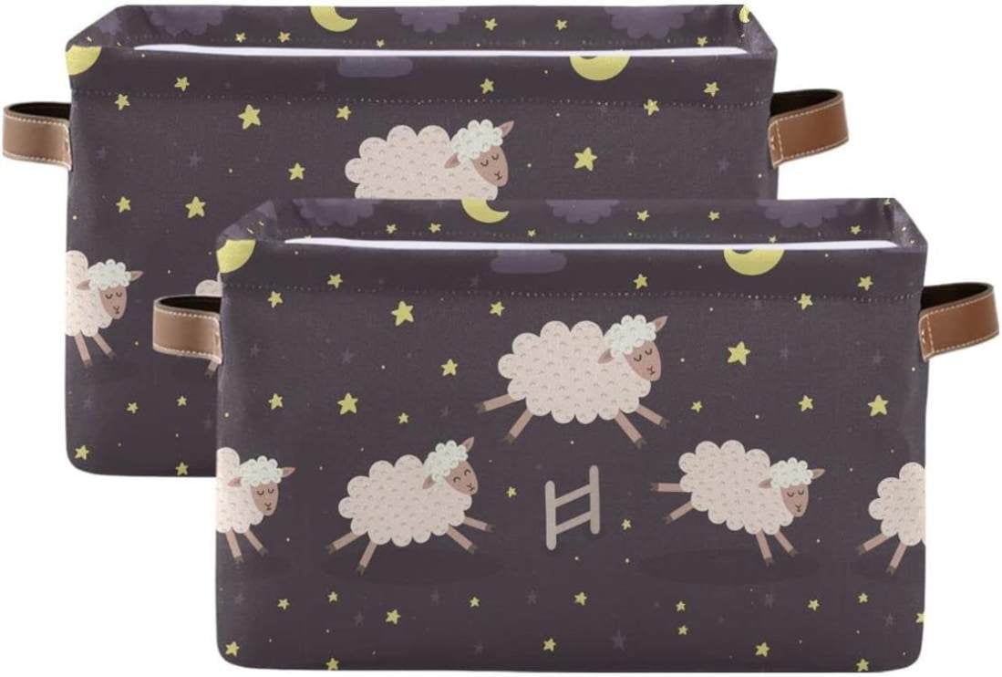 GZHJMY Sheep Rectangular Storage Bins, 2 PCS Collapsible Toy Storage ...
