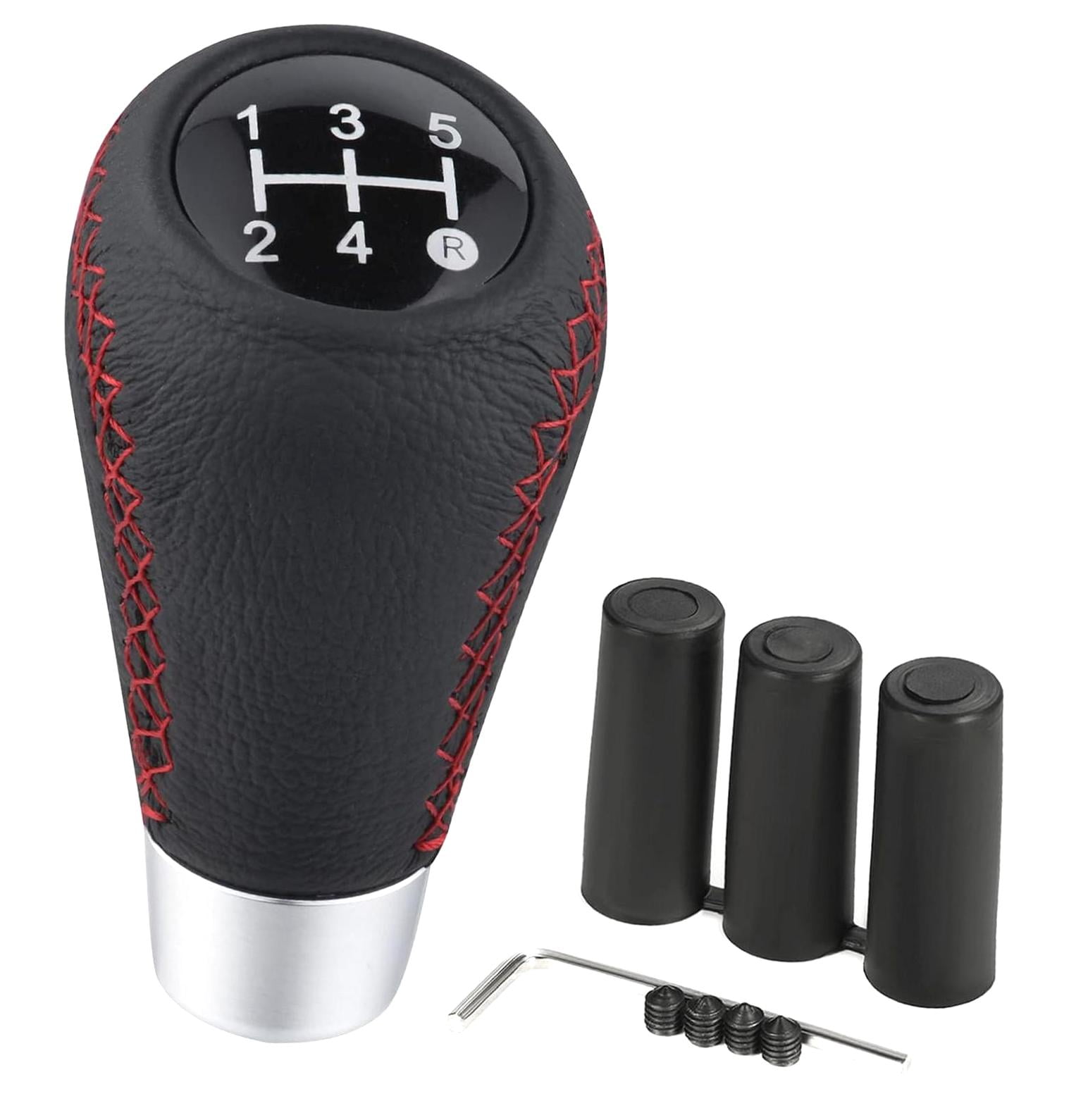 GZHJMY Shifter Knobs 5 Speed Car Gear Stick Leather Shifter Lever ...
