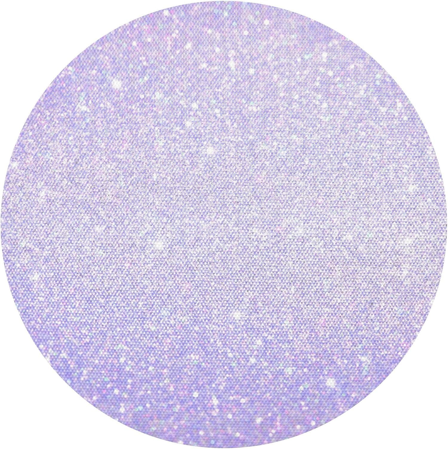 GZHJMY Shiny Glitter Lavender Round Placemats for Dining Table Set of 6 ...