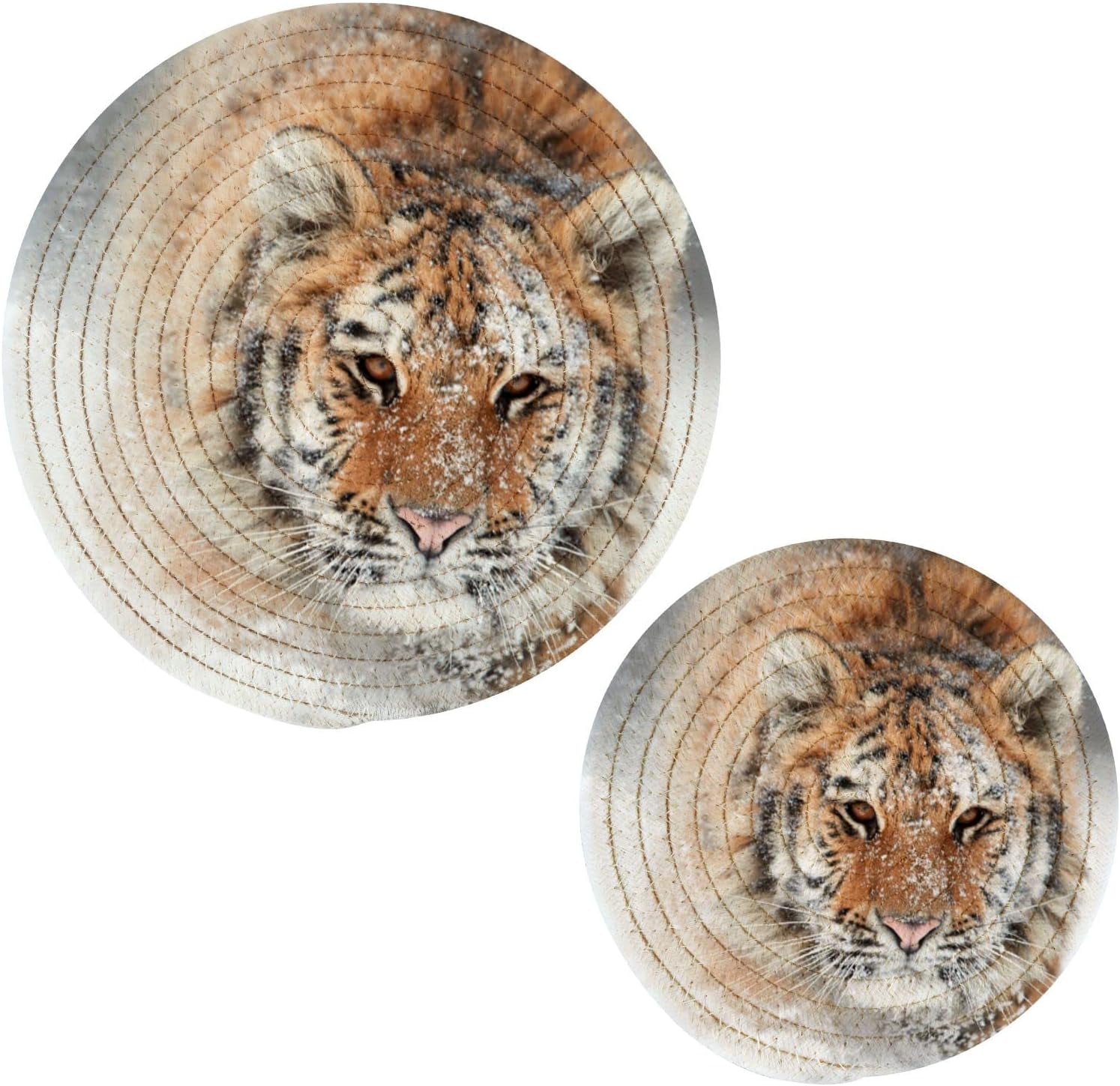 GZHJMY Siberian Tiger Animal Running in Winter Snow Forest with ...