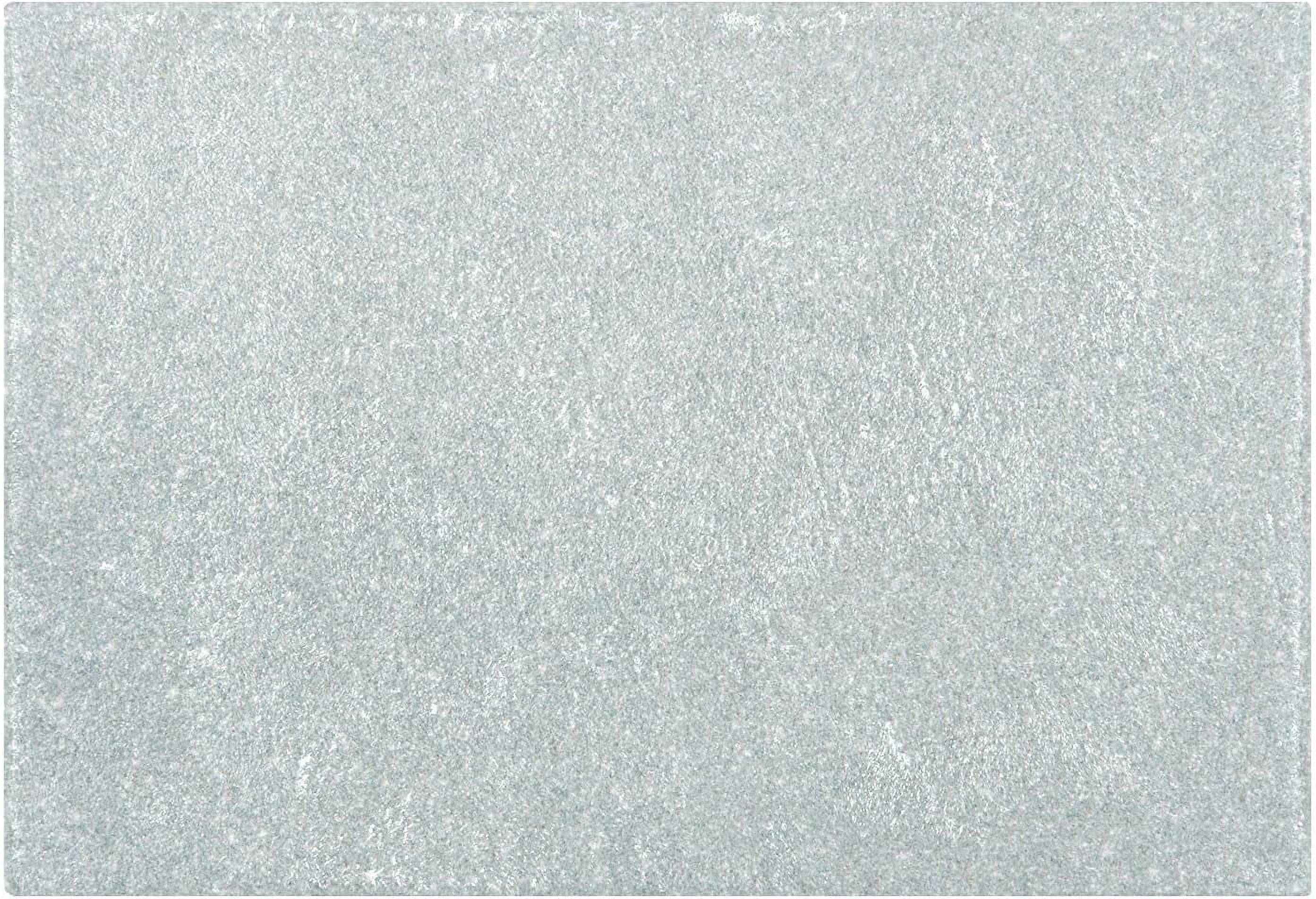 GZHJMY Silver Glitter Texture Rectangle Bath Mat, Non-Slip Quick Dry ...