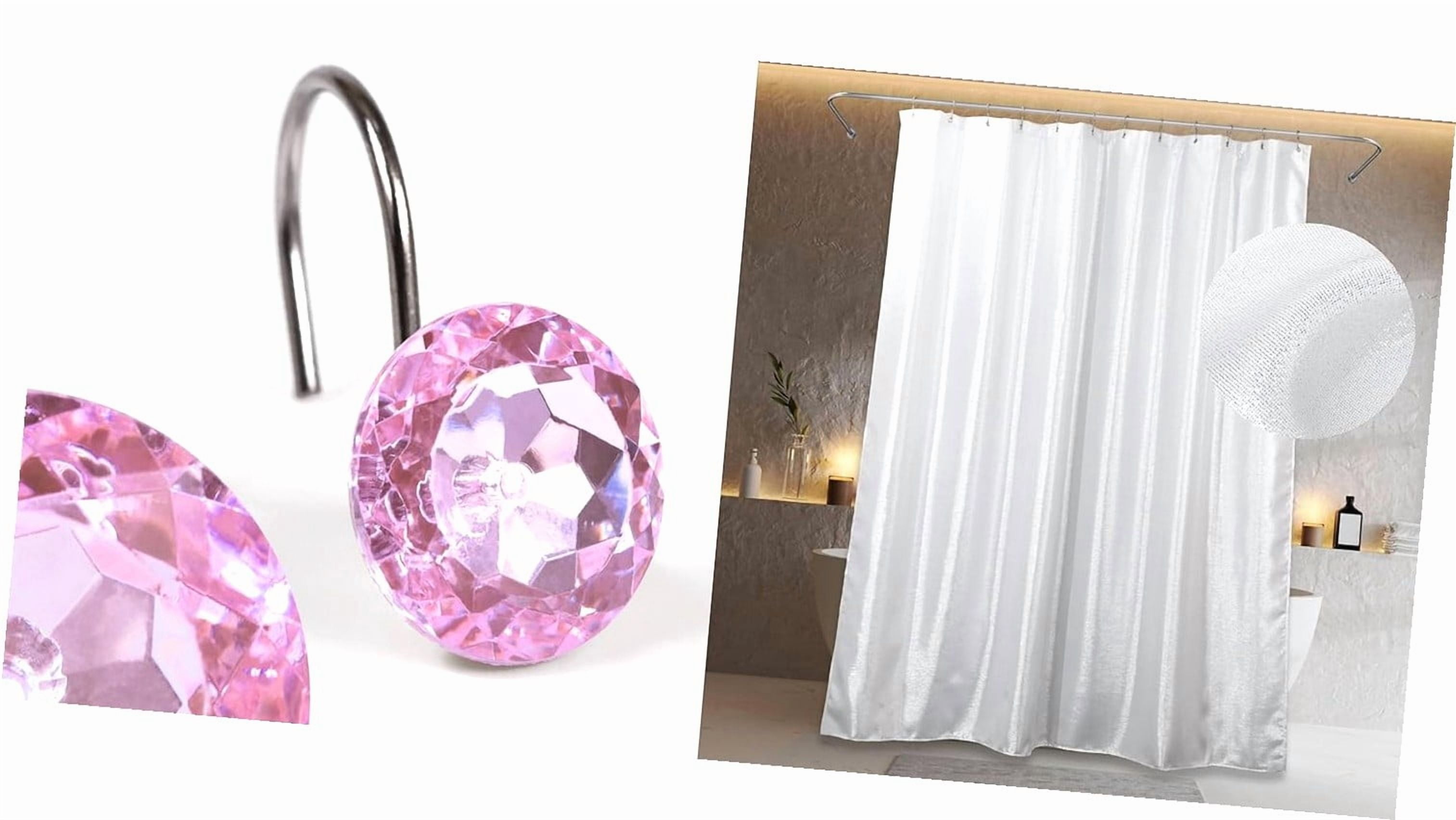 GZHJMY Silver White Shower Curtain Round Shower Curtain 72x72 Washable ...