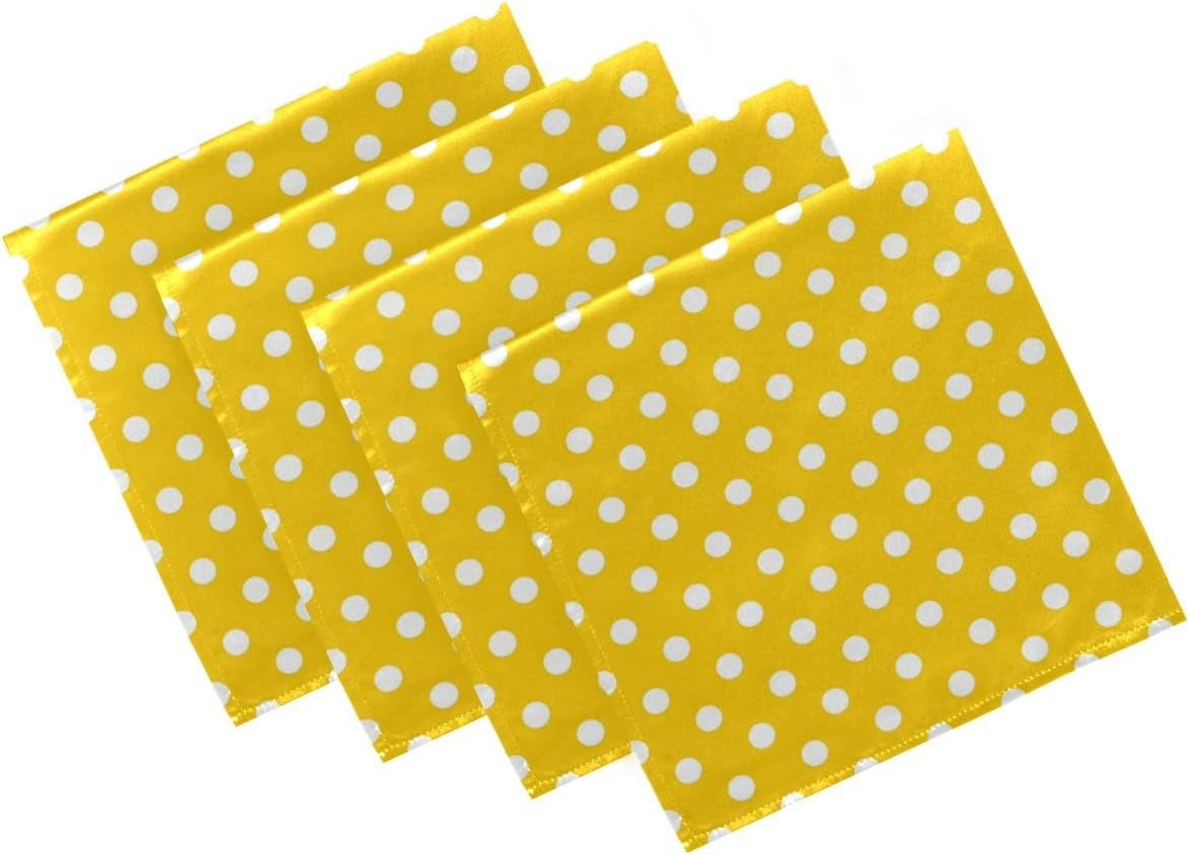 GZHJMY Simple Cute Polka Dot Pattern Cloth Napkins, Set of 4 20 x 20 ...