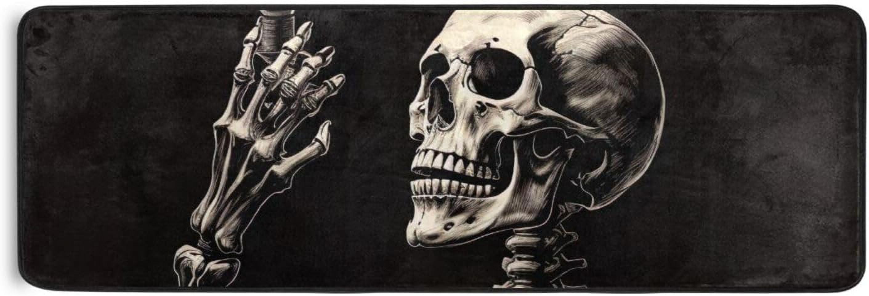 GZHJMY Skeleton Light Bulb Area Rug - 2' x 6' Washable Runner Rugs with ...