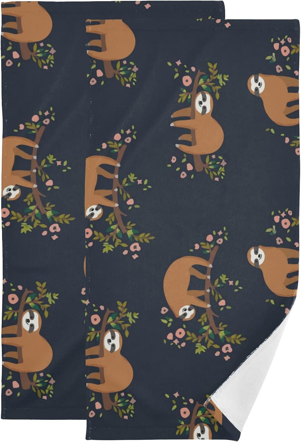 GZHJMY Sloth Soft Hand Towels, 2 Pcs Absorbent Bath Towel Decorative ...