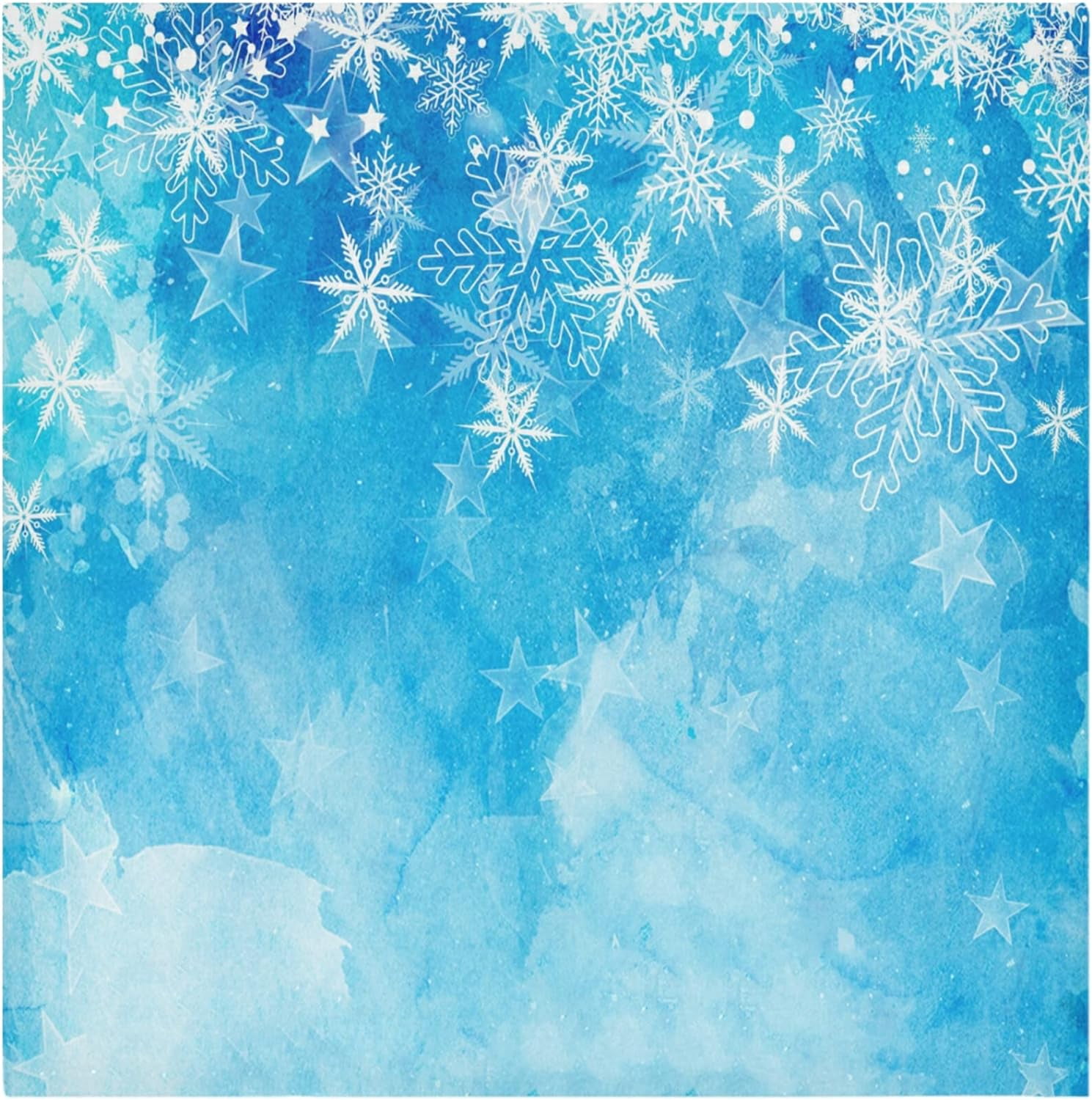 GZHJMY Snowflakes Blue Christmas Cloth Napkins, Set of 1 20 x 20 Inch ...