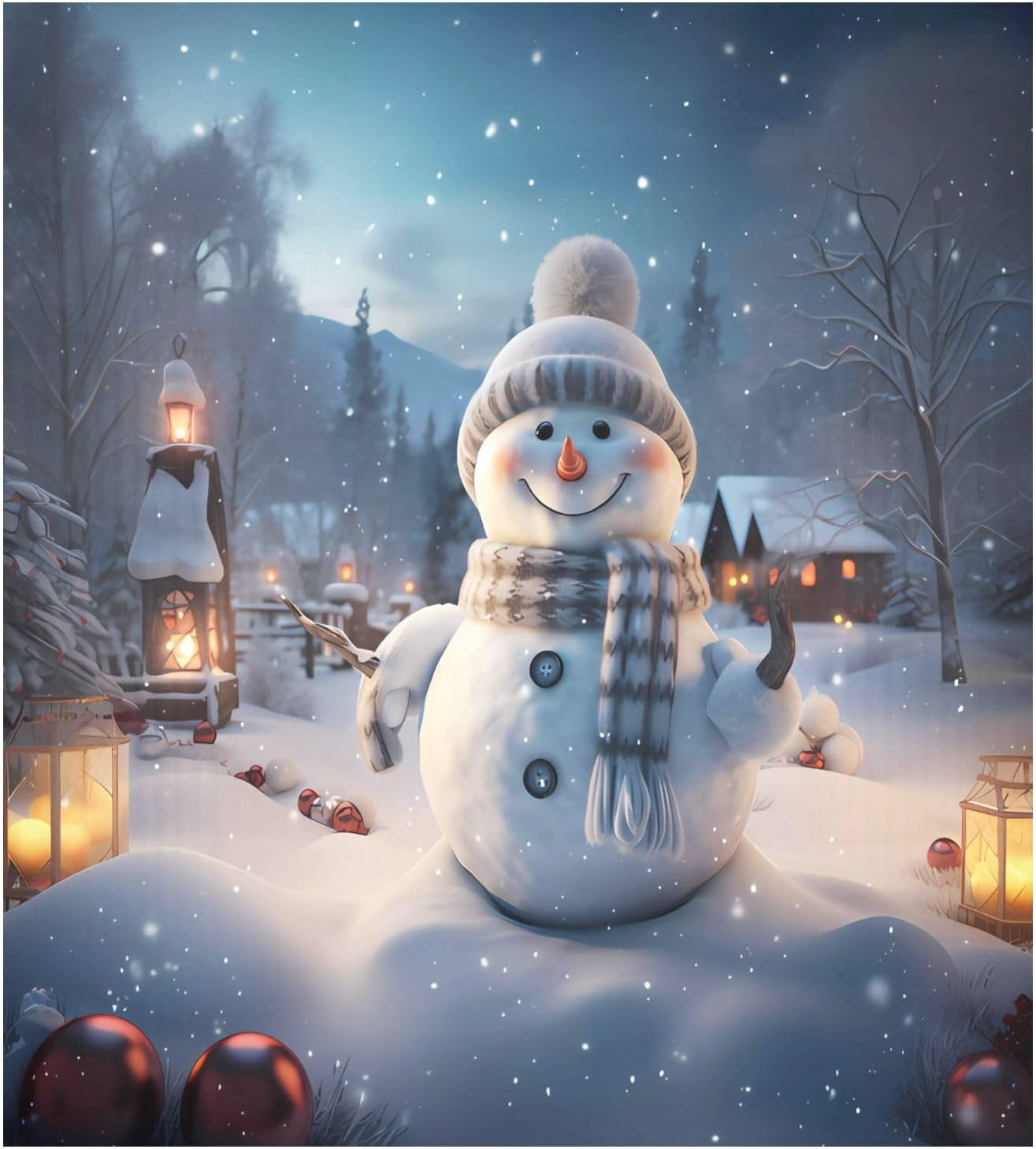 GZHJMY Snowman Winter Village Merry Christmas Dishwasher Magnet Cover ...