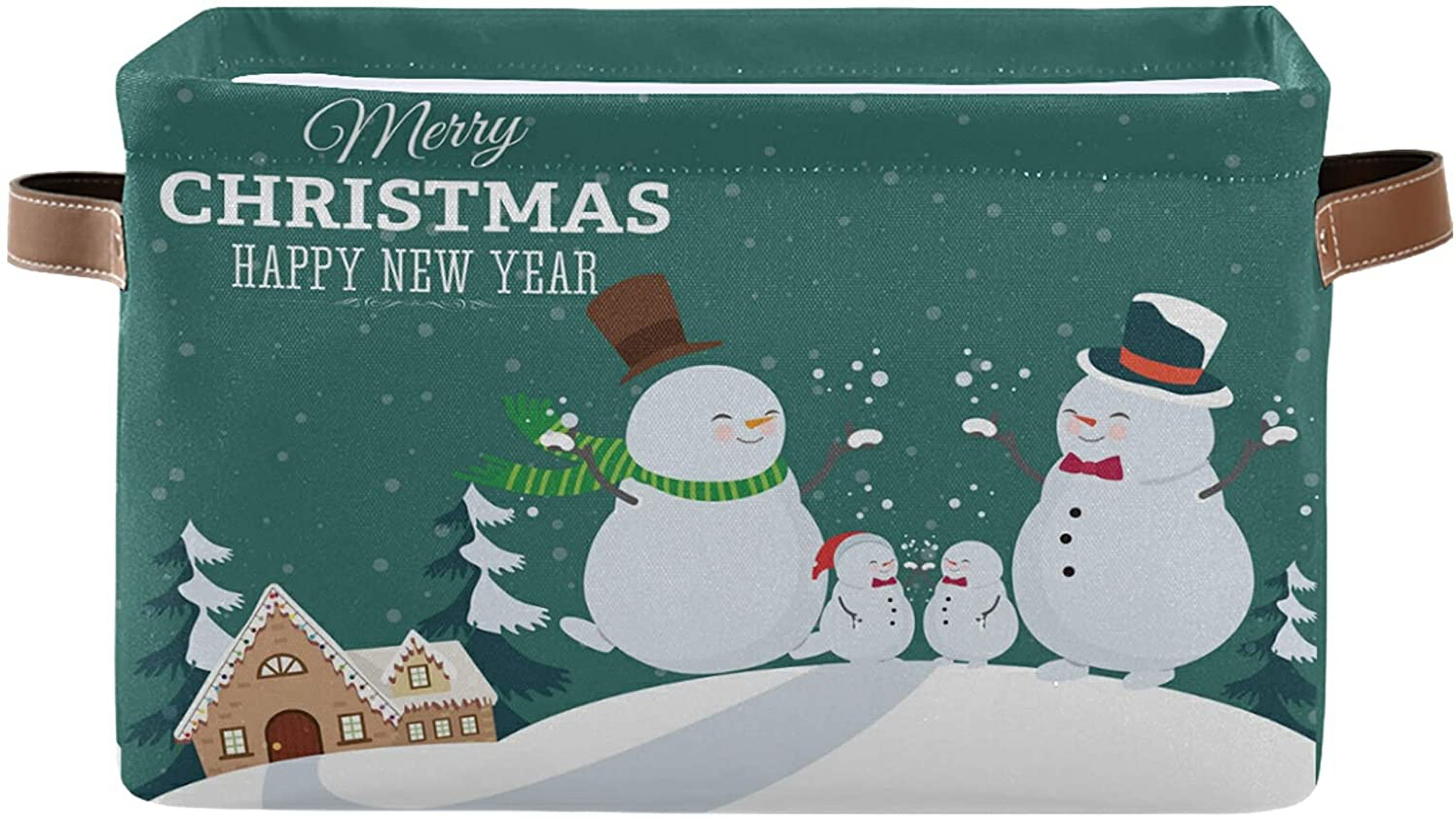 GZHJMY Snowmen Merry Christmas Storage Bin for Toy Storage Basket Dirty ...