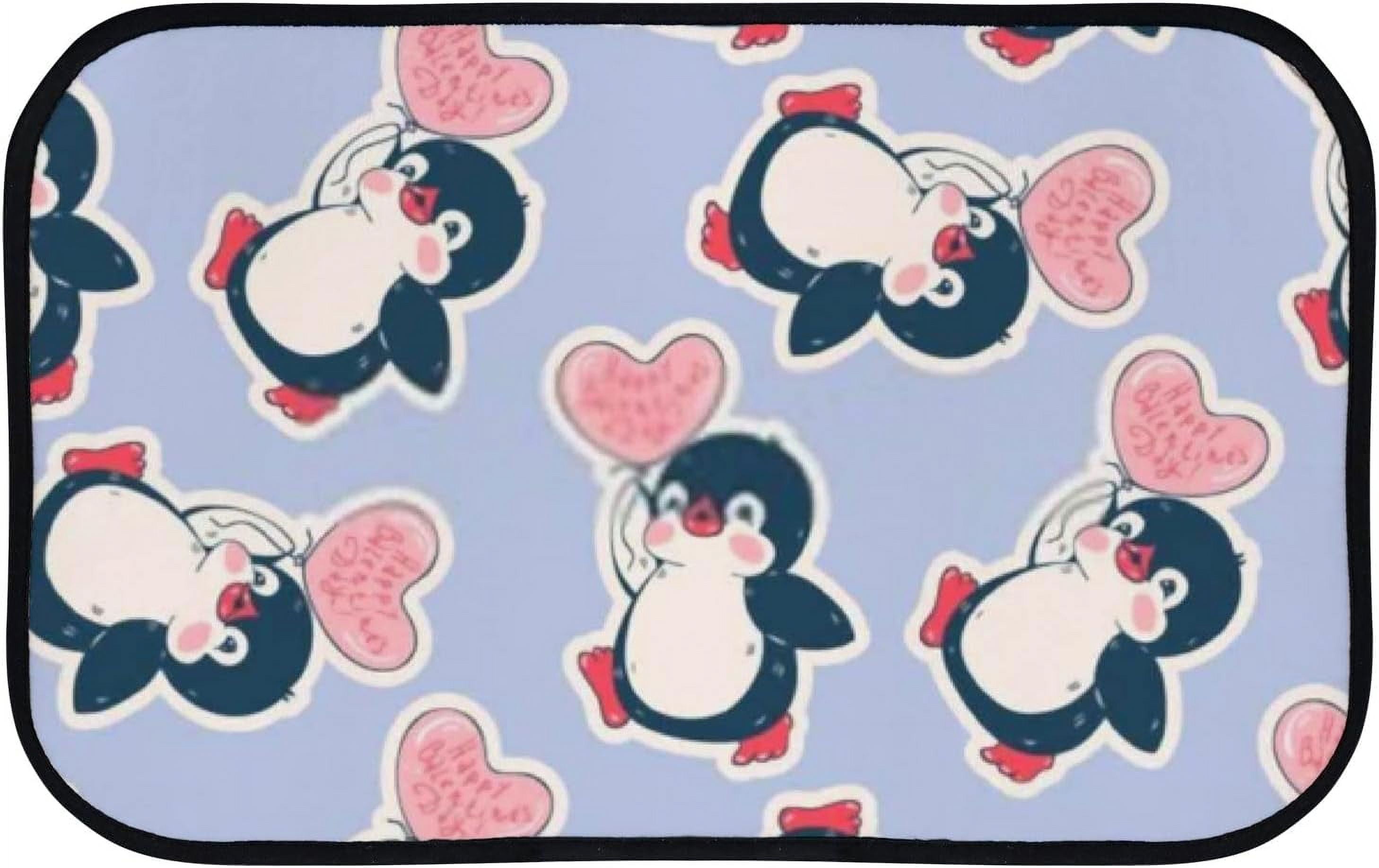 GZHJMY Soft Bath Door Mat Rug Cute Penguins Non Slip Dootmat Entry Mats ...
