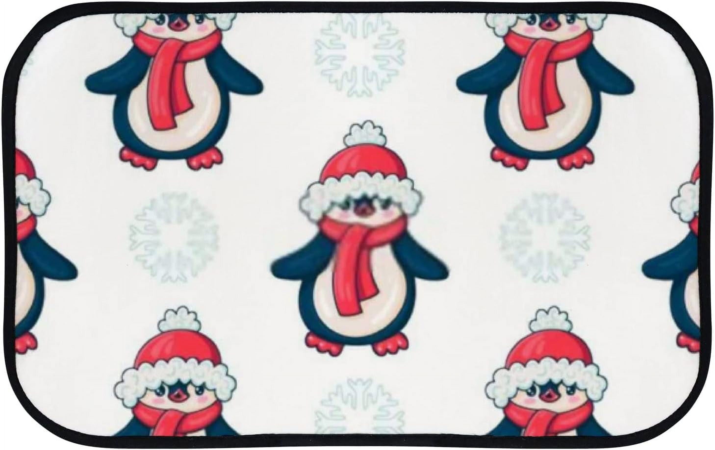 GZHJMY Soft Bath Door Mat Rug Cute Penguins Non Slip Dootmat Entry Mats ...