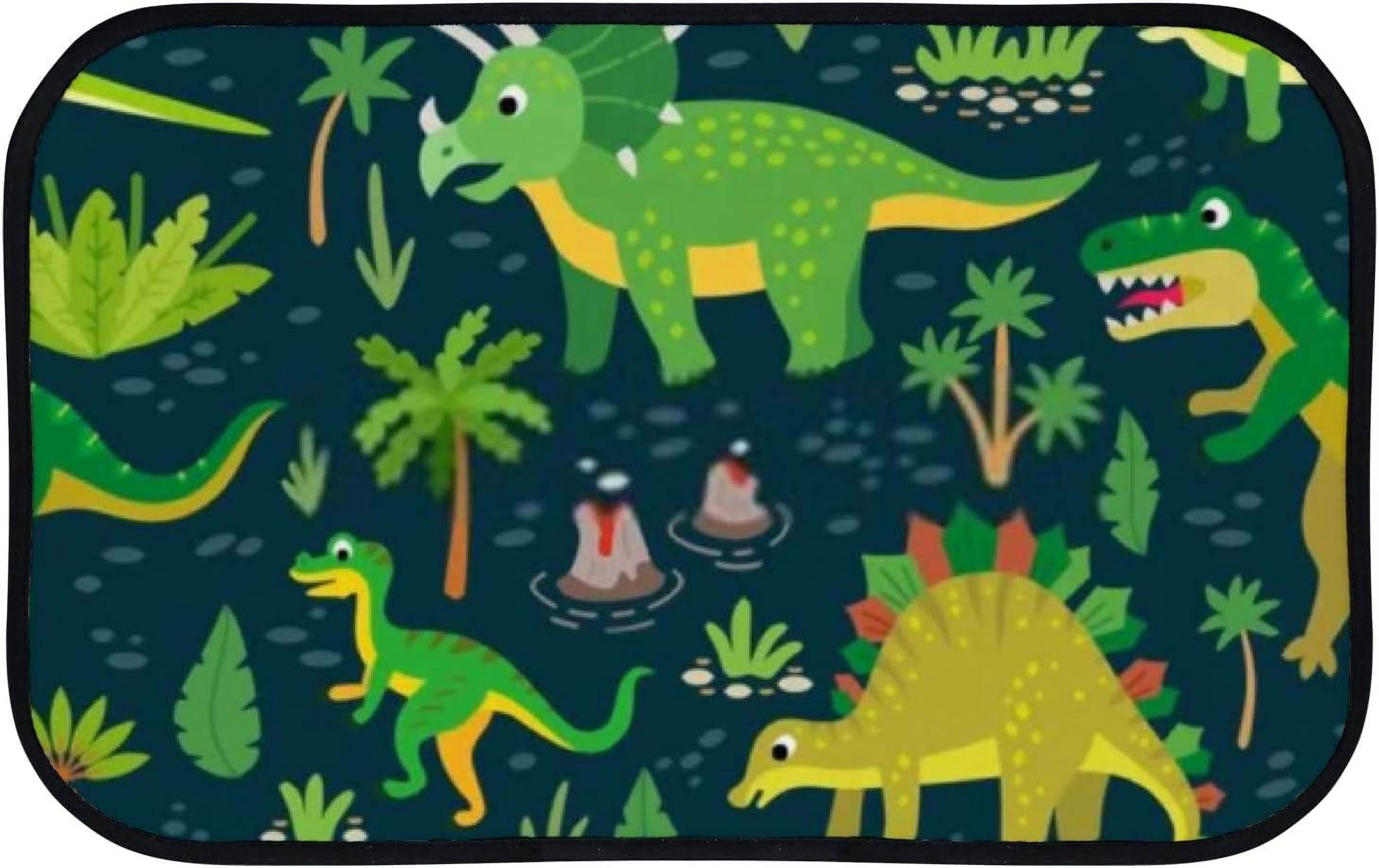 GZHJMY Soft Bath Door Mat Rug Dinosaurs Tropical Leaves Non Slip ...