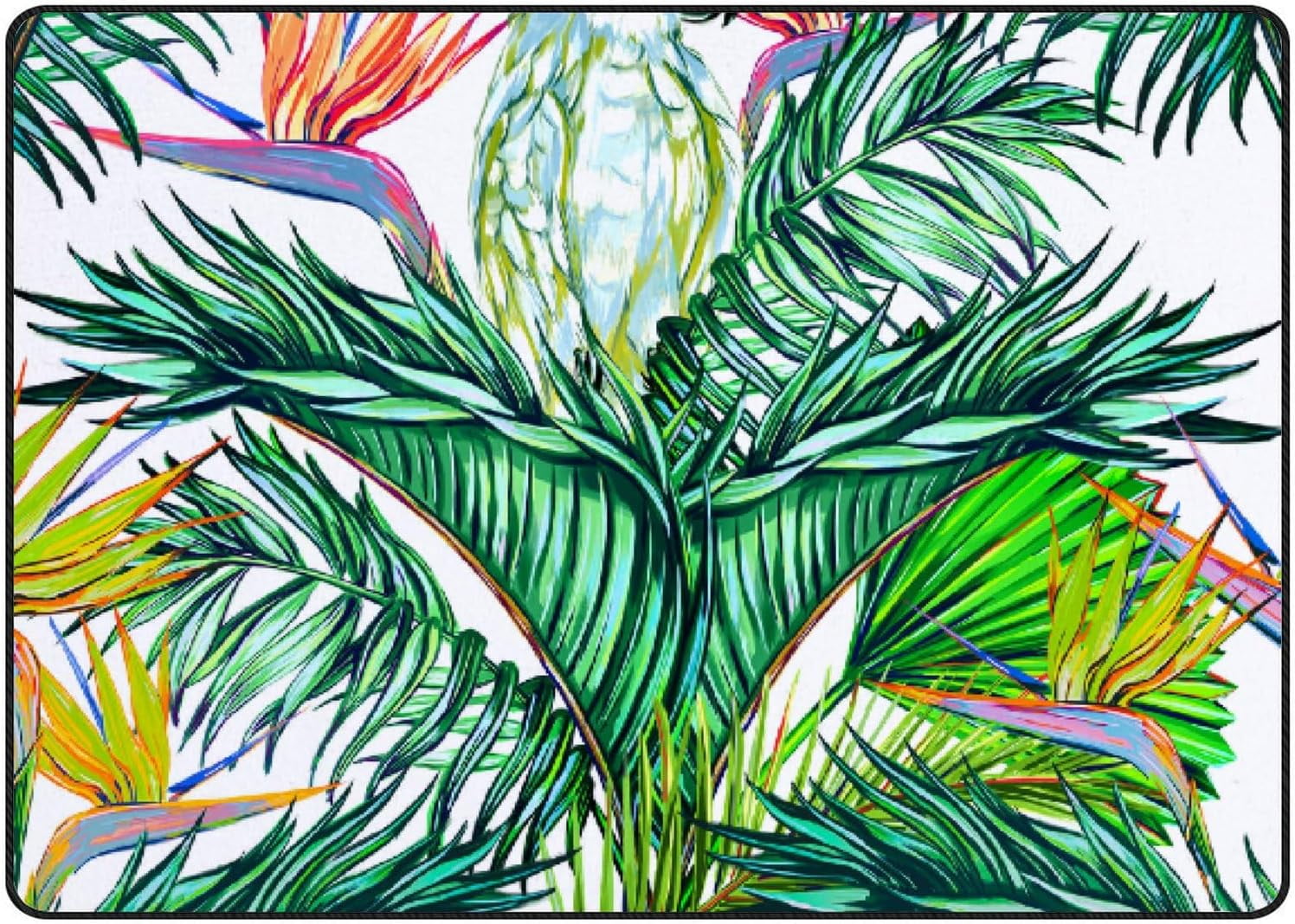 GZHJMY Soft Foam Nursery Area Rugs Beautiful Jungle Parrot Tropical ...