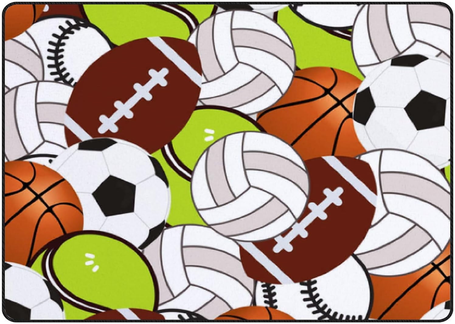 GZHJMY Soft Foam Nursery Area Rugs Bunch of Sports Balls WallpaperHD ...