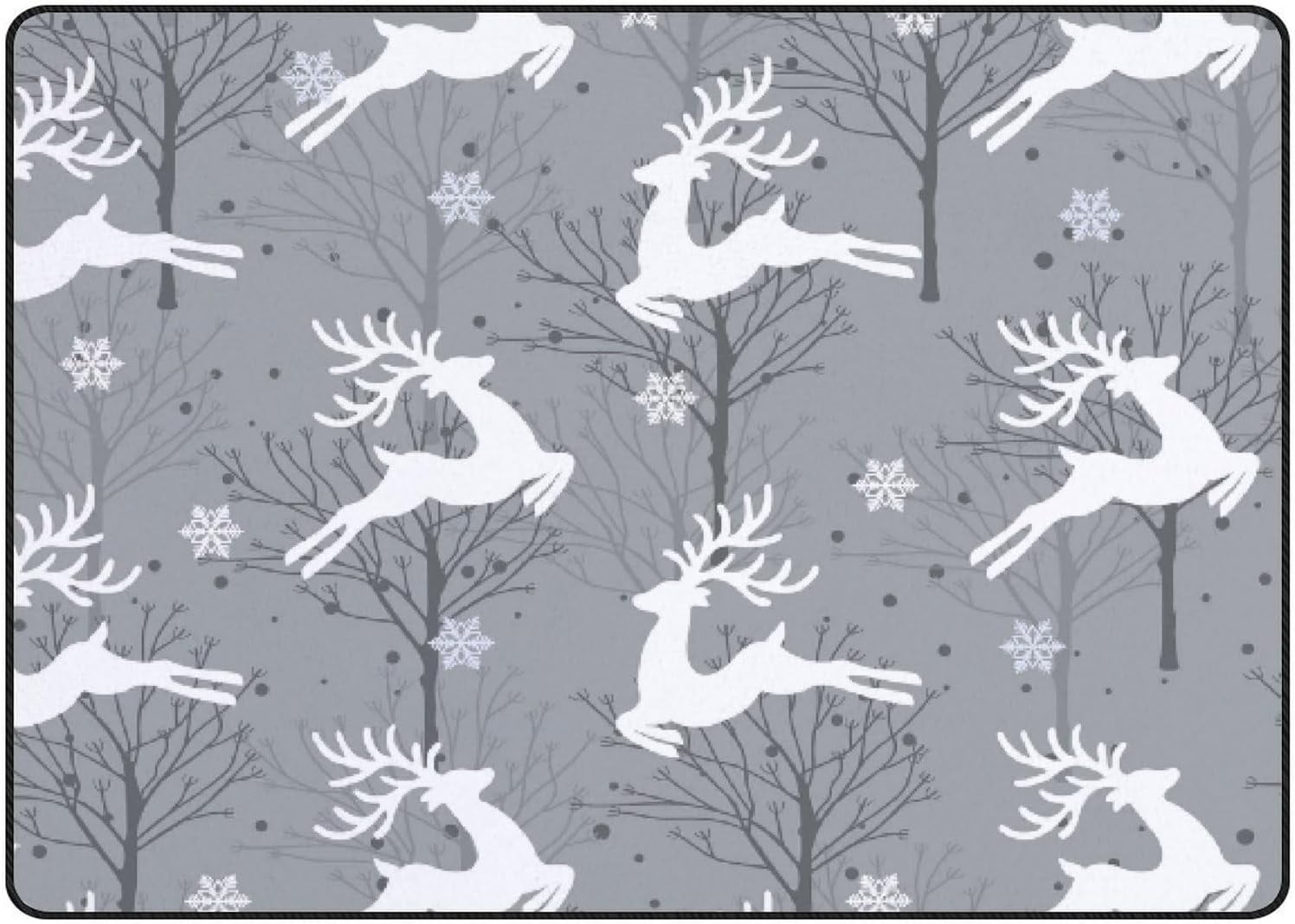 GZHJMY Soft Foam Nursery Area Rugs Christmas Reindeer Winter Non Slip ...