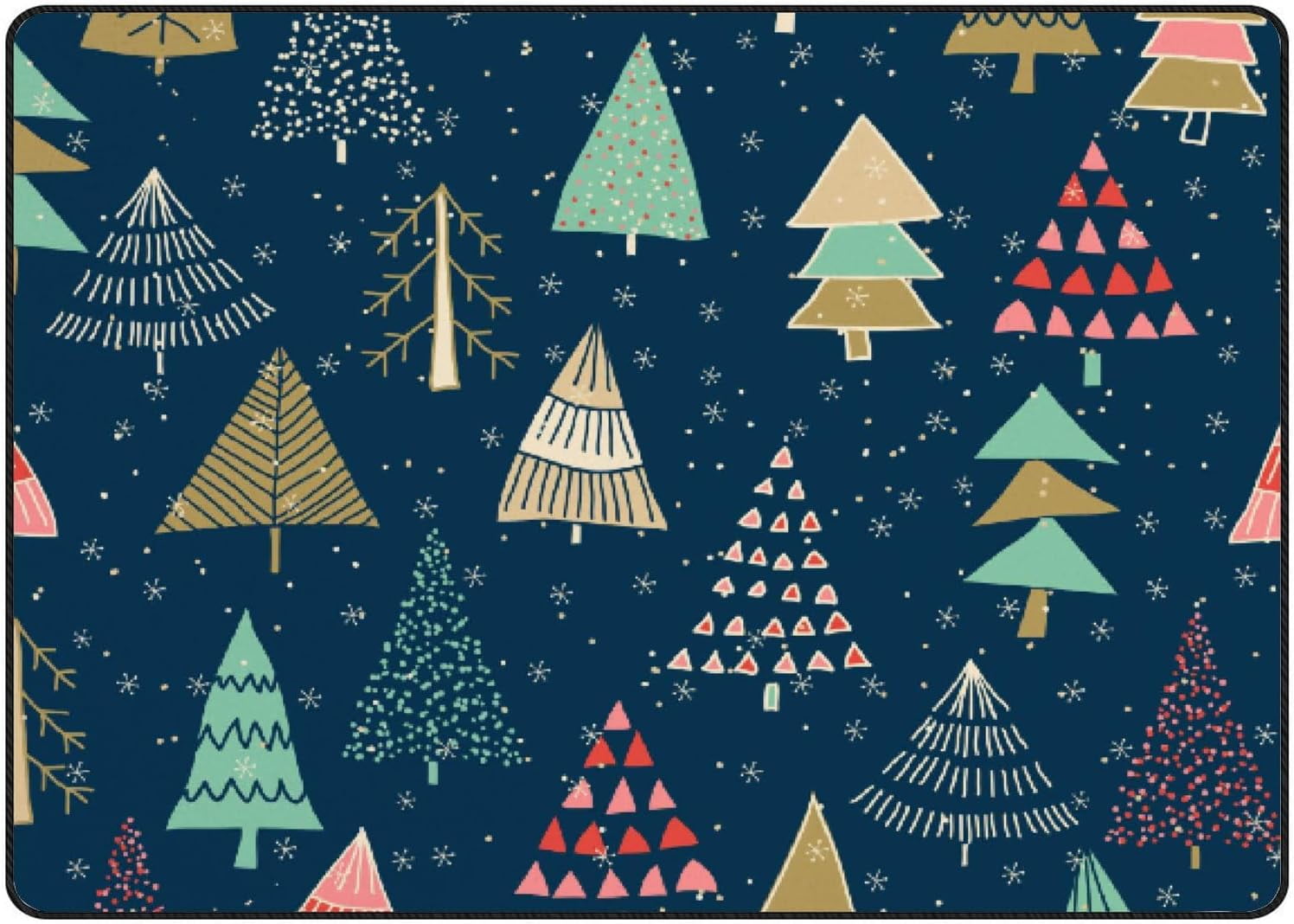 GZHJMY Soft Foam Nursery Area Rugs Christmas Trees Play Mats for Kids ...