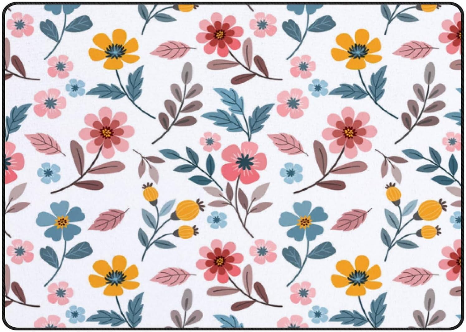 GZHJMY Soft Foam Nursery Area Rugs Colorful Flowers Play Mats for Kids ...