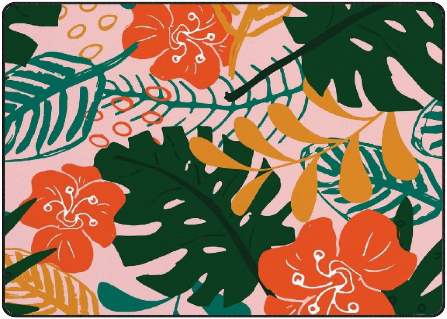 GZHJMY Soft Foam Nursery Area Rugs Tropical Plants Exotic Natural Palm ...