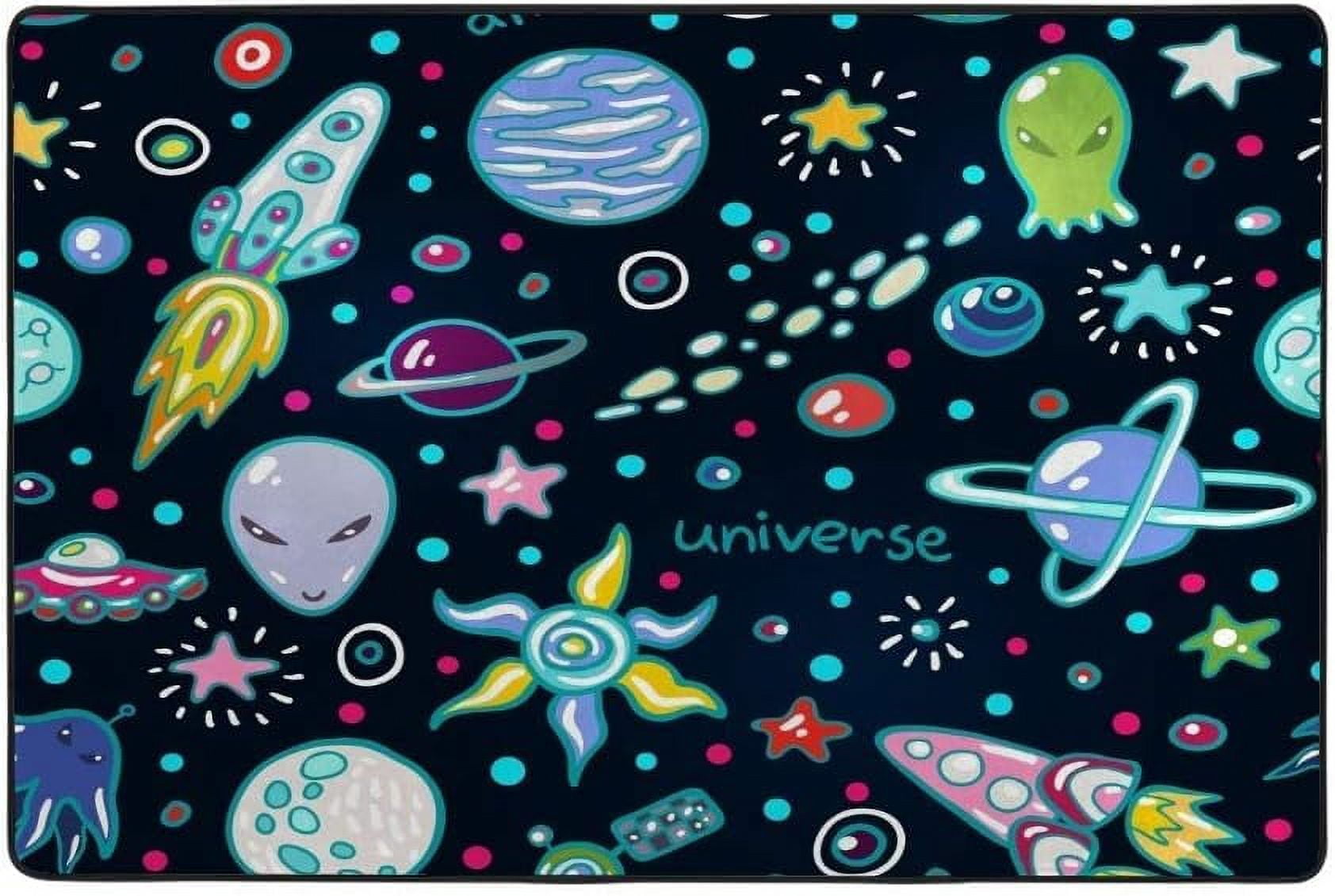 GZHJMY Soft Foam Nursery Rugs Hand Drawn Doodle Non Slip Play Mats for ...