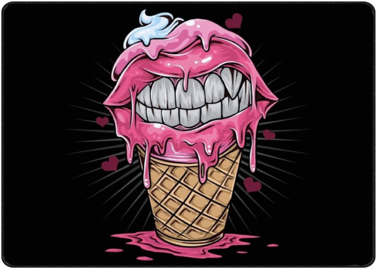 GZHJMY Soft Rug Large Area Rugs, Ice Cream Lips Teeth Comfortable ...