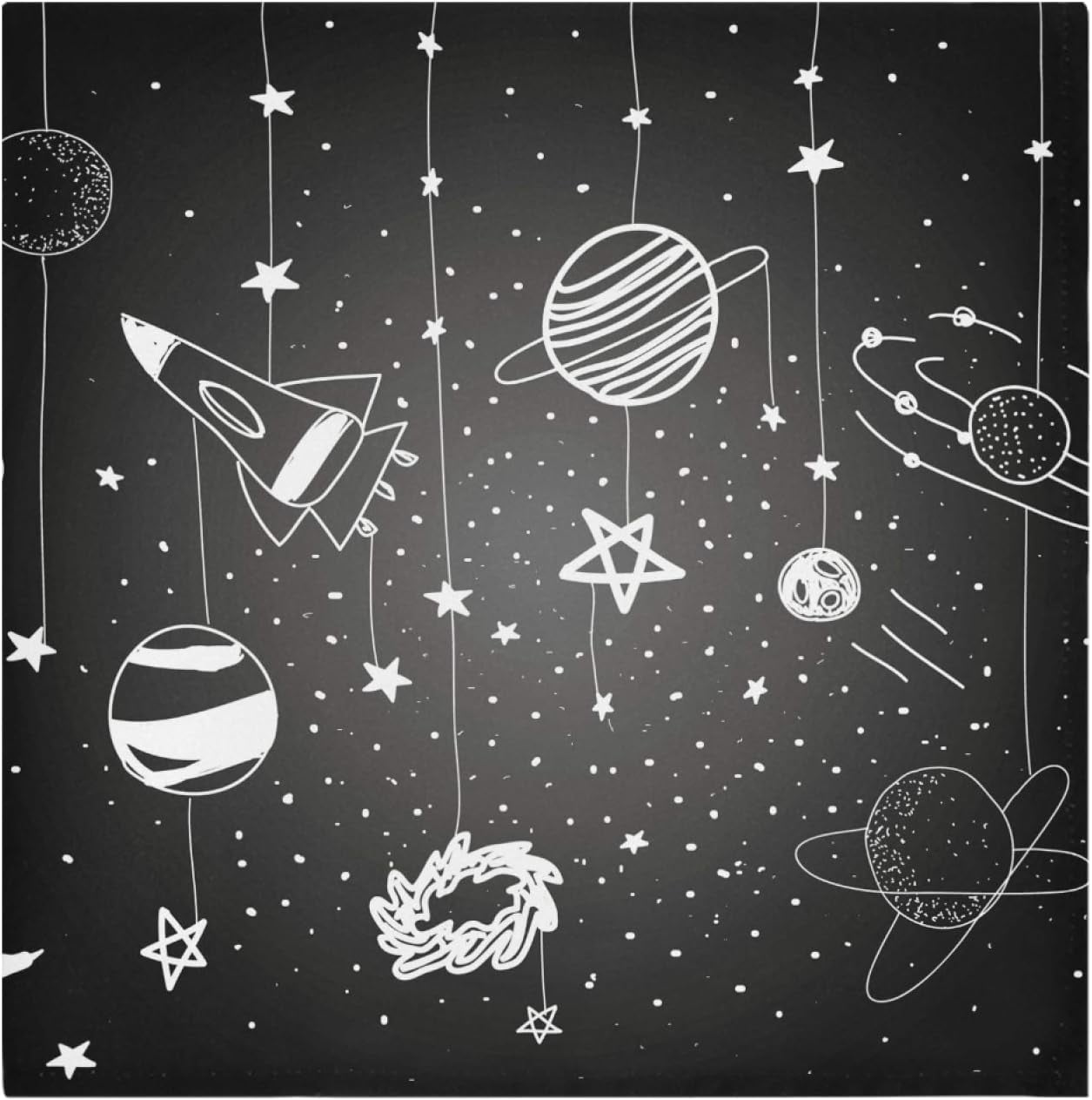 GZHJMY Space Cloth Dinner Napkins Everyday Use 20" × 20" Home Decor 6 ...