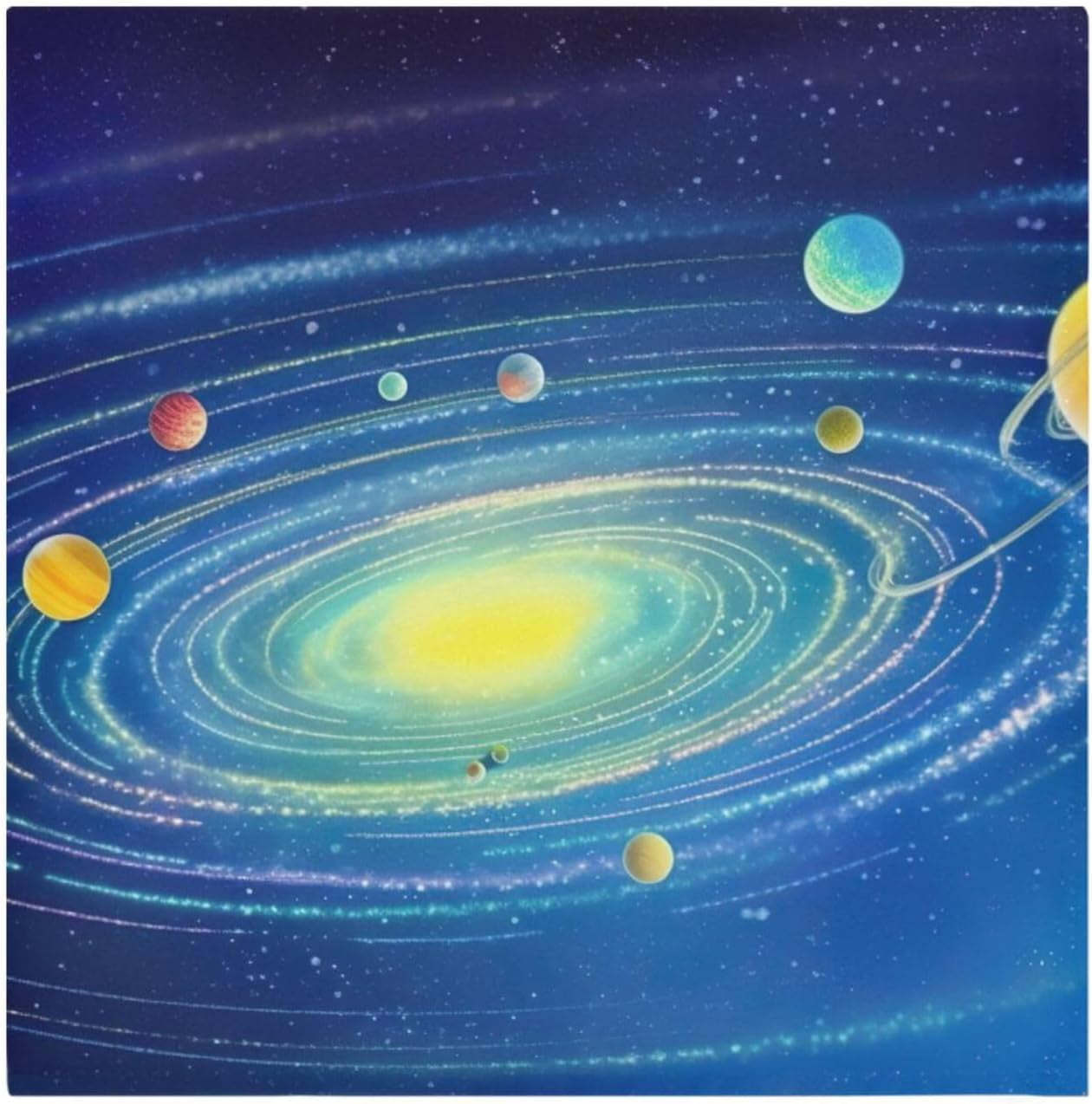 GZHJMY Space Galaxy Cloth Napkins Set of 1,Reusable Washable Polyester ...