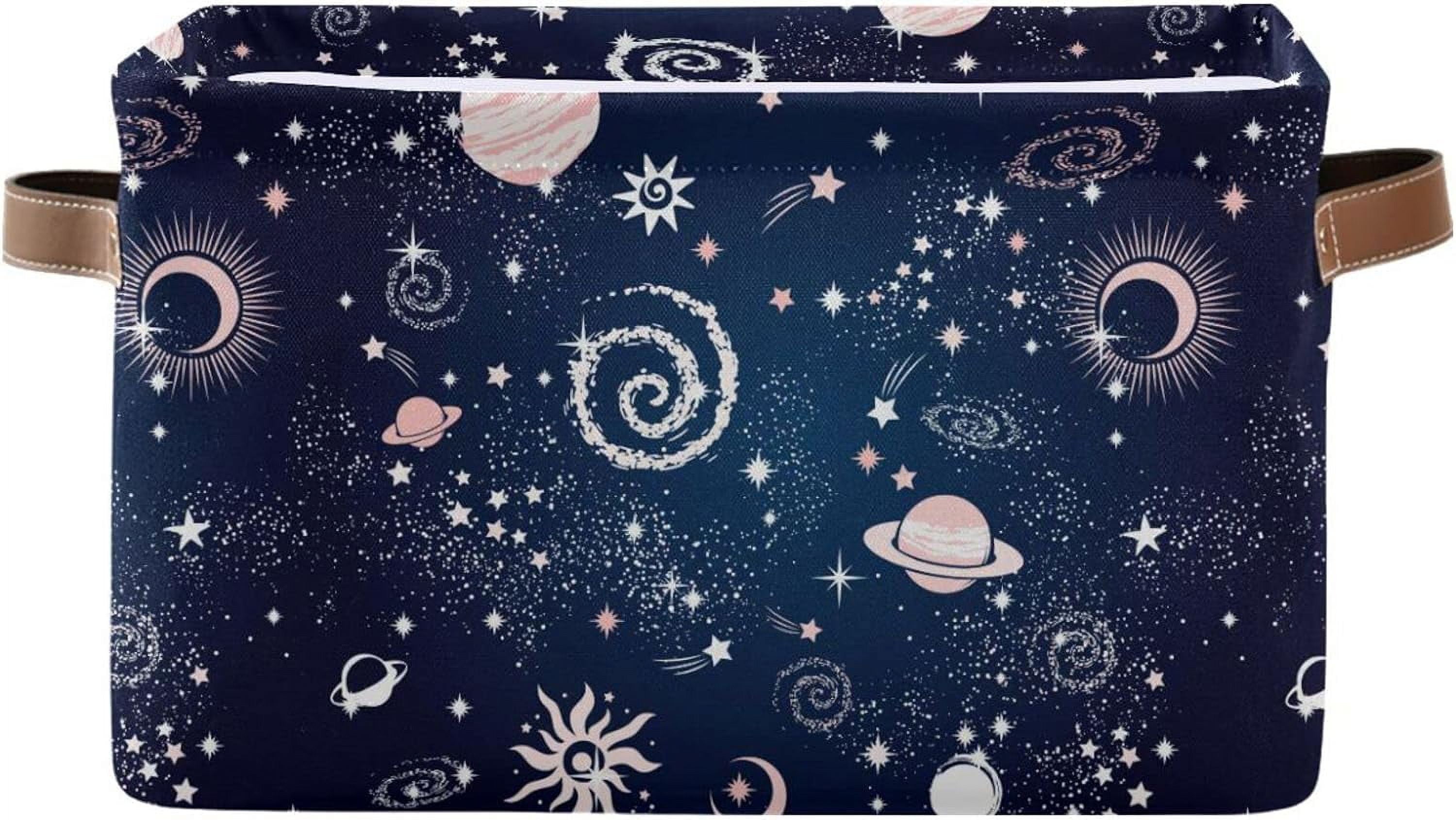 GZHJMY Space Galaxy Constellation Shelf Storage Baskets, Foldable ...