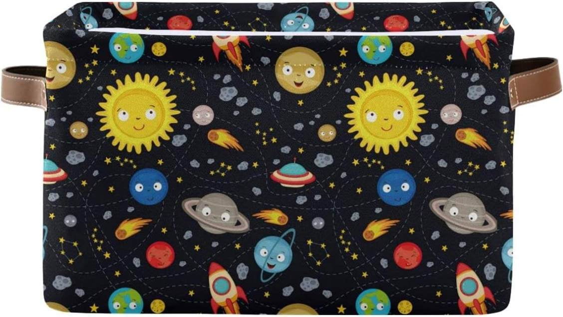 GZHJMY Space Planet Rectangular Storage Bin, Collapsible Toy Storage ...