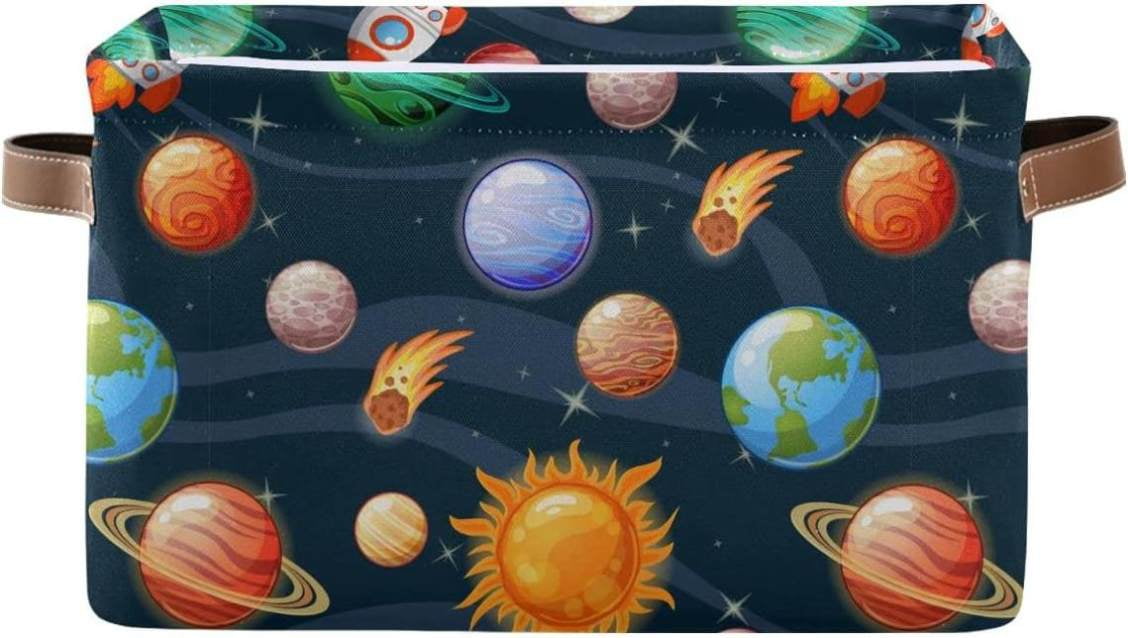 GZHJMY Space Planet Rectangular Storage Bin, Collapsible Toy Storage ...