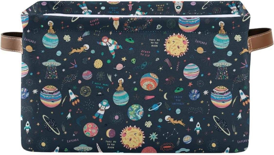 GZHJMY Space Planet Rectangular Storage Bin, Collapsible Toy Storage ...
