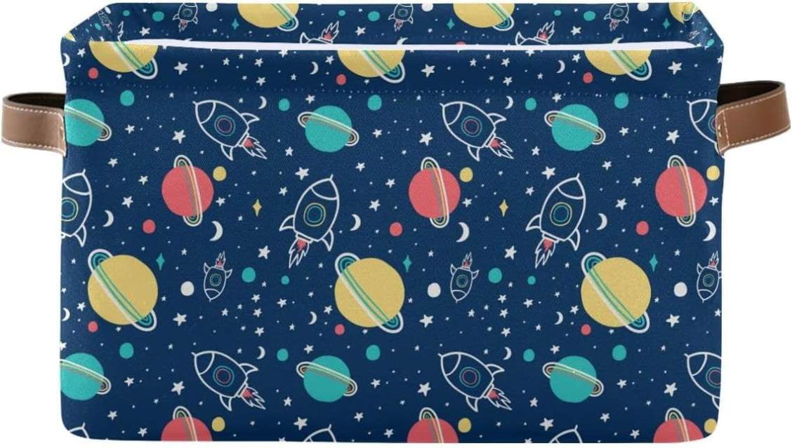 GZHJMY Space Planet Rectangular Storage Bin, Collapsible Toy Storage ...